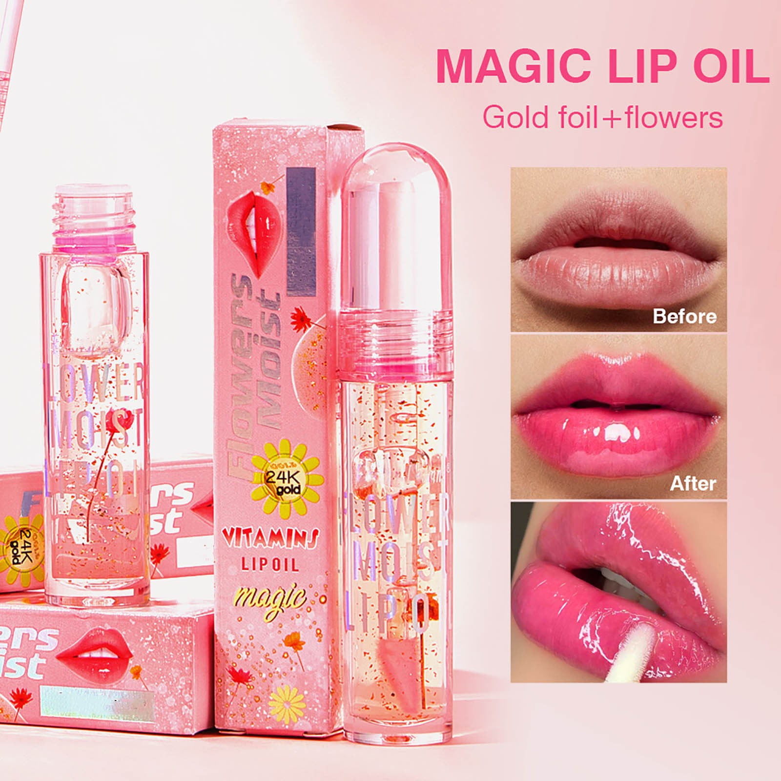 Color Changing Lip Gloss, Magic Mood Lipstick Hydrating Lip Glow Oil ...
