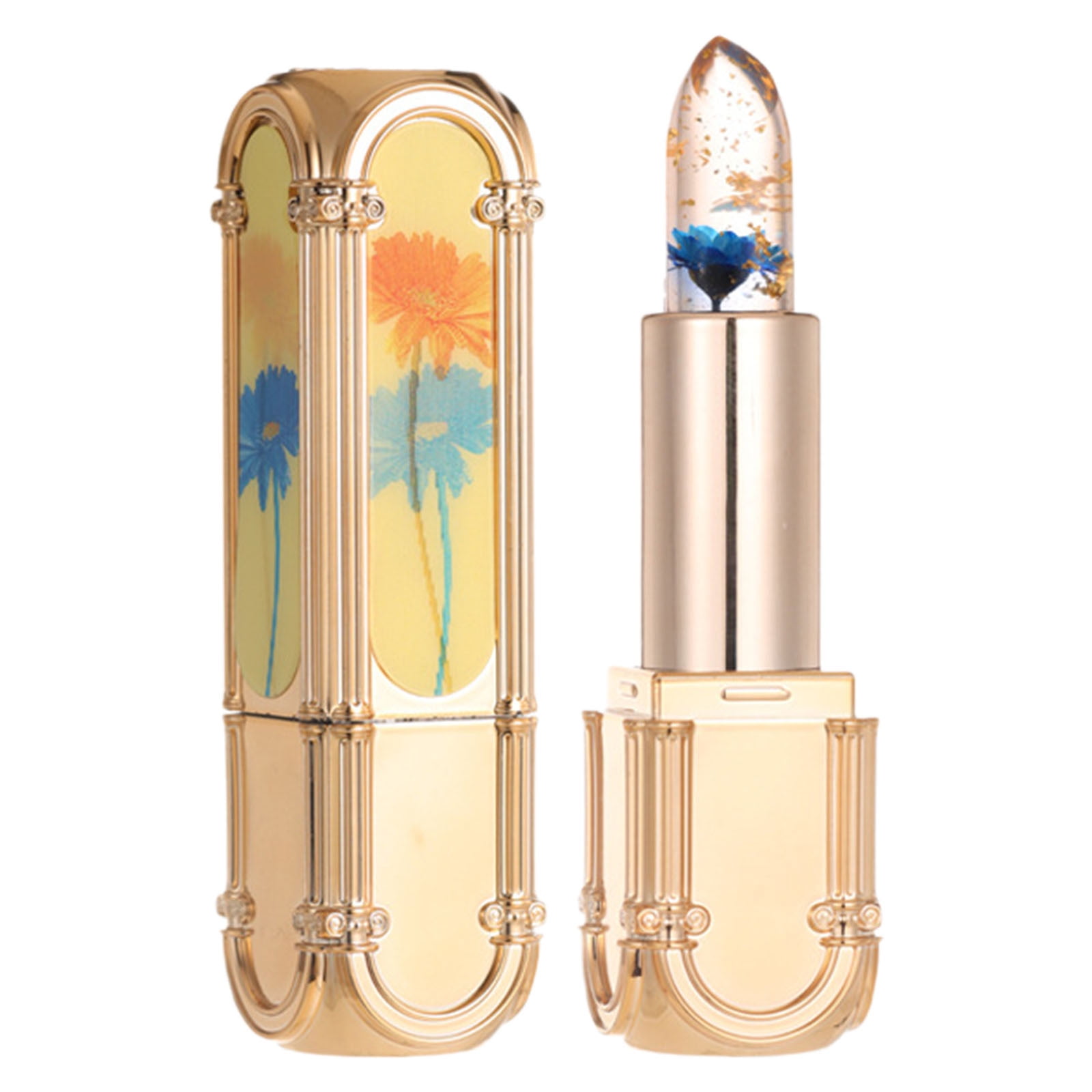Color Changing Lipstick Flower Jelly Lip Gloss Color Changing Lasting ...