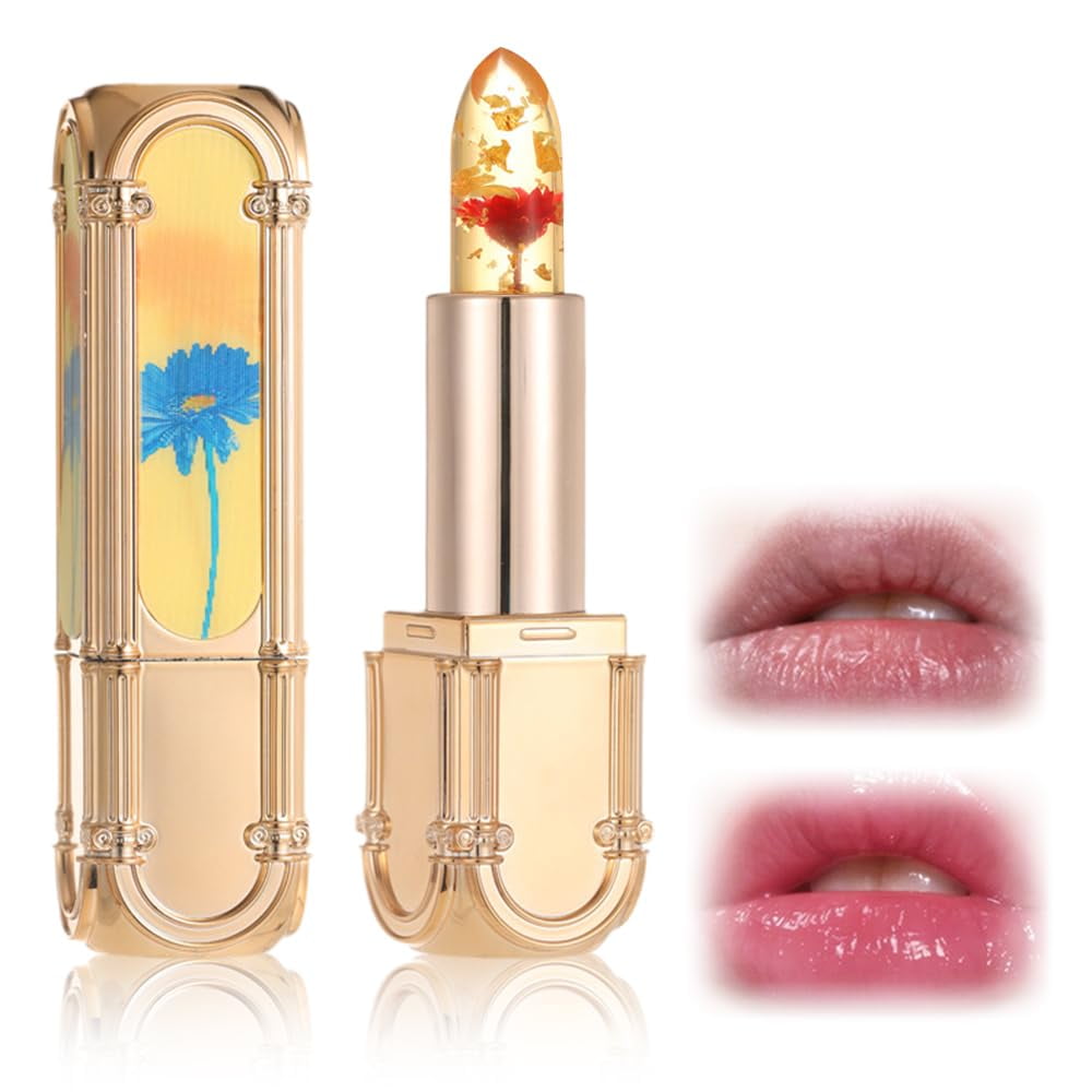Color Changing Lipstick, Flower Jelly Lip Gloss, Color Changing Lasting ...