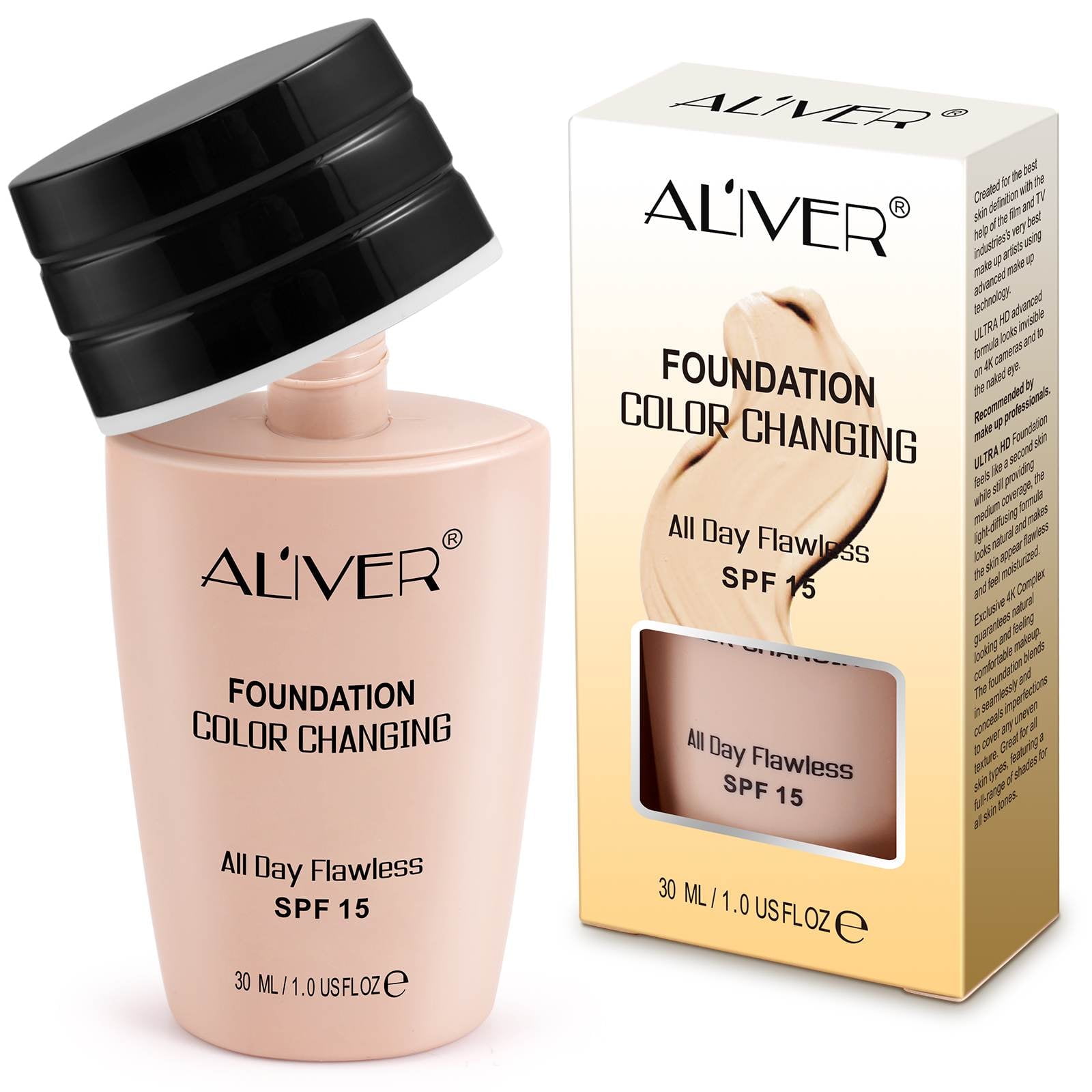 Color Changing Liquid Foundation Hides Wrinkles & Lines for all Skin ...