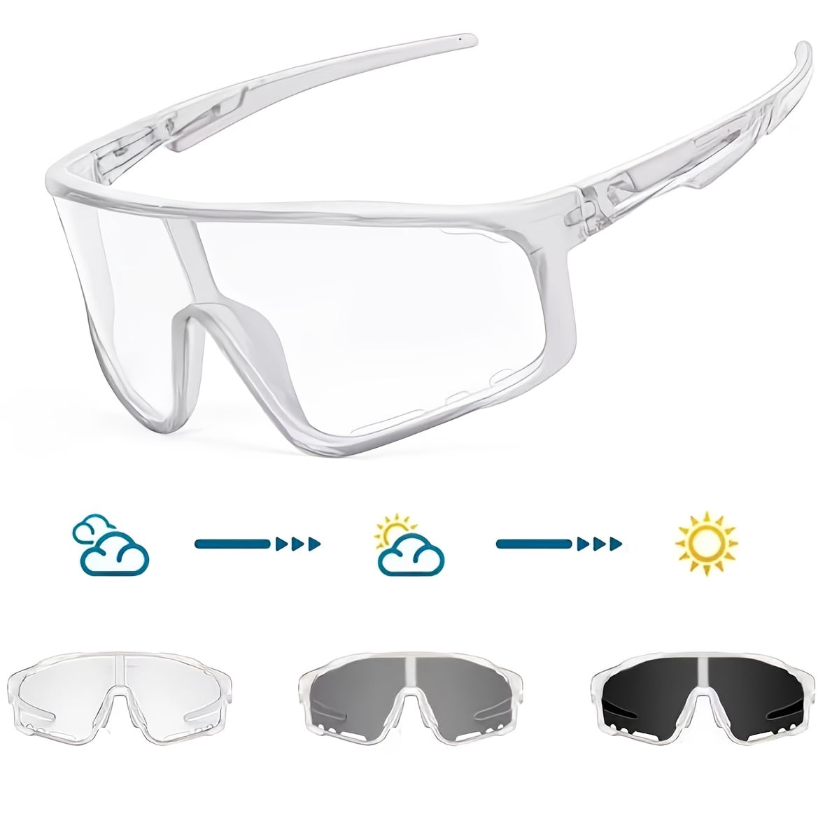 Color-Changing Riding Sunglasses (3 Colors) Large Frame for Men And ...