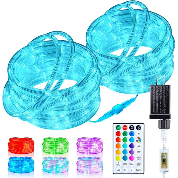 Color Changing Rope Lights Outdoor - 66ft 200 LED Halloween String ...