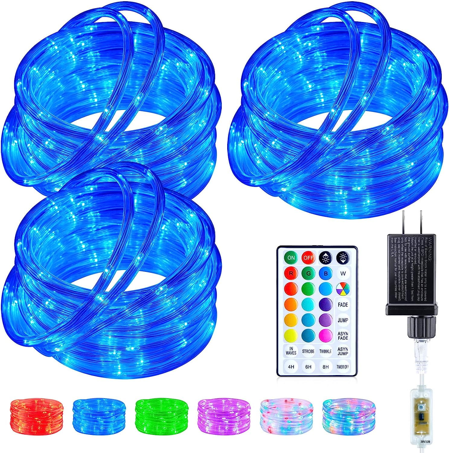 Color Changing Rope Lights Outdoor - 99ft 300 LED Outdoor String Lights ...