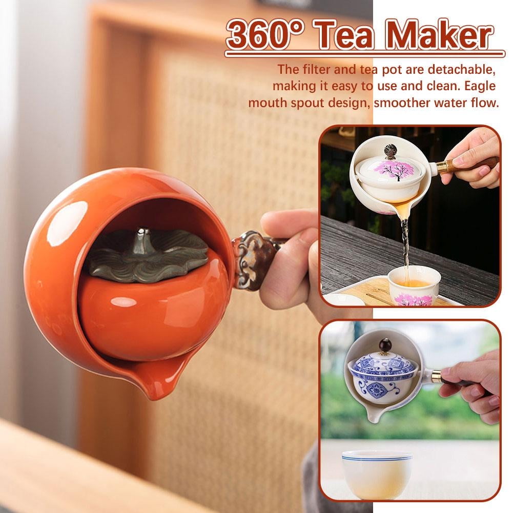 Color Changing Sakura Single Pot 360° Teapot Ceramic Single Pot Chinese ...