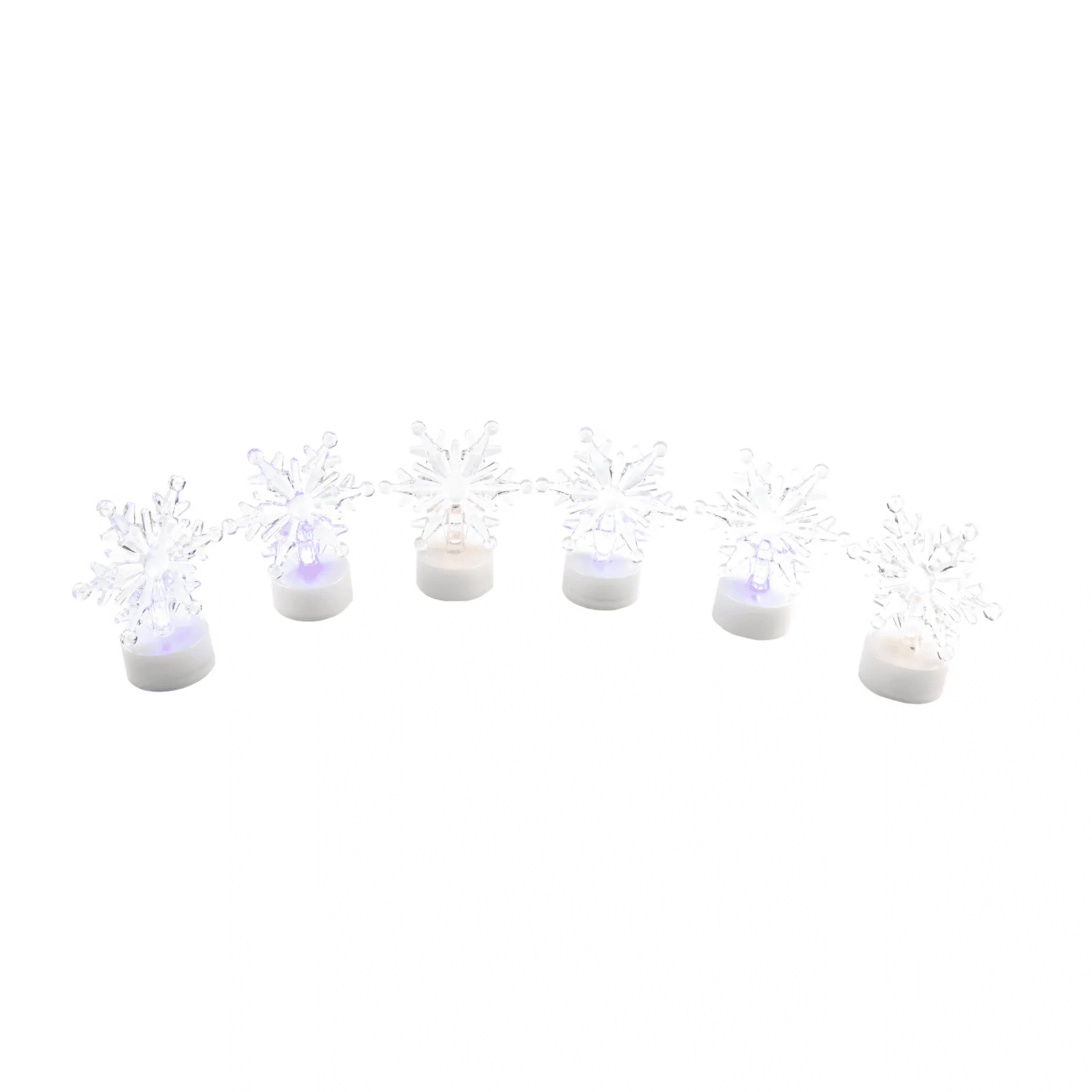 Color-Changing Snowflake Tealights, Set of 6 - Walmart.com