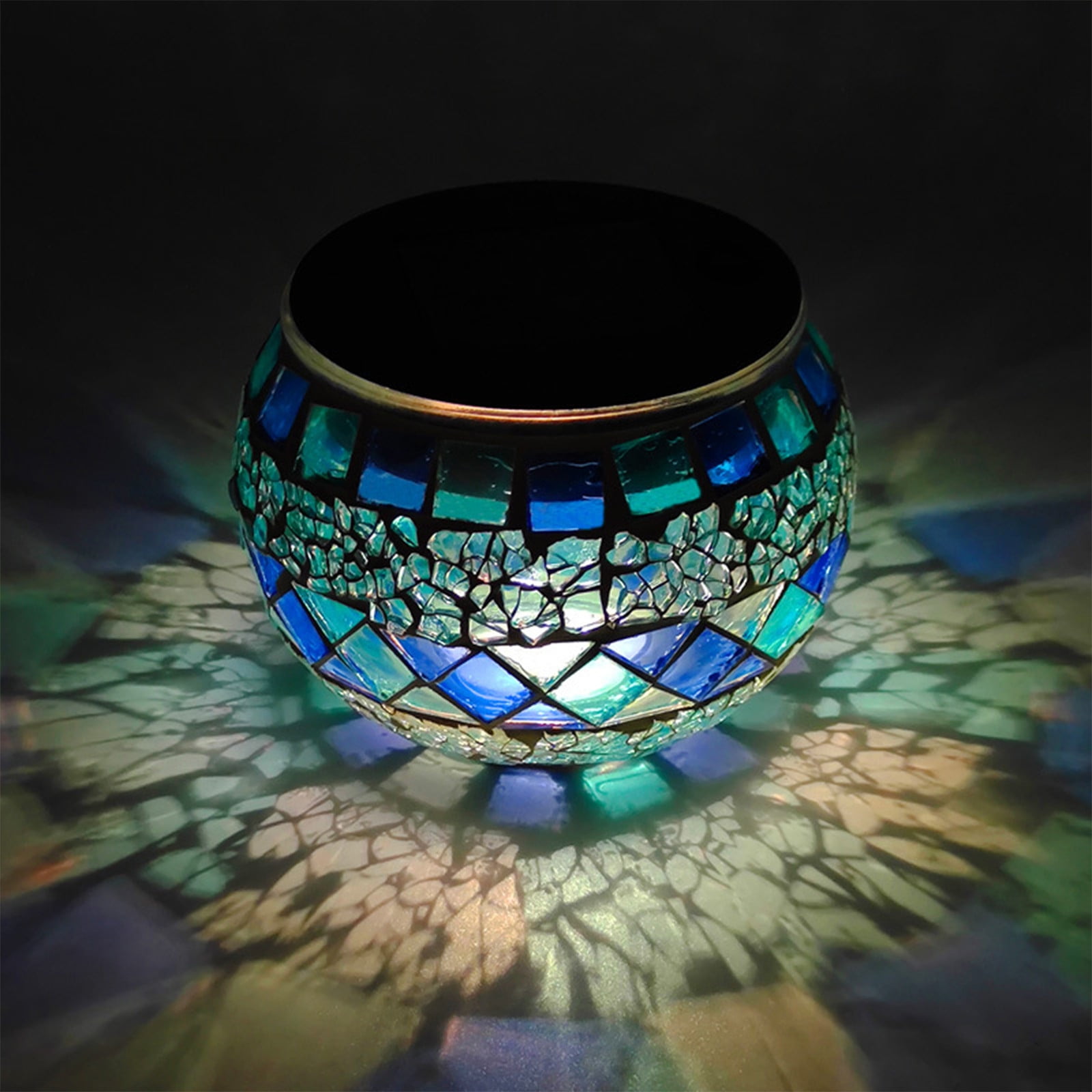 Color Changing Solar Glass Ball Garden, Solar Desk Lamp Solar LED Night ...
