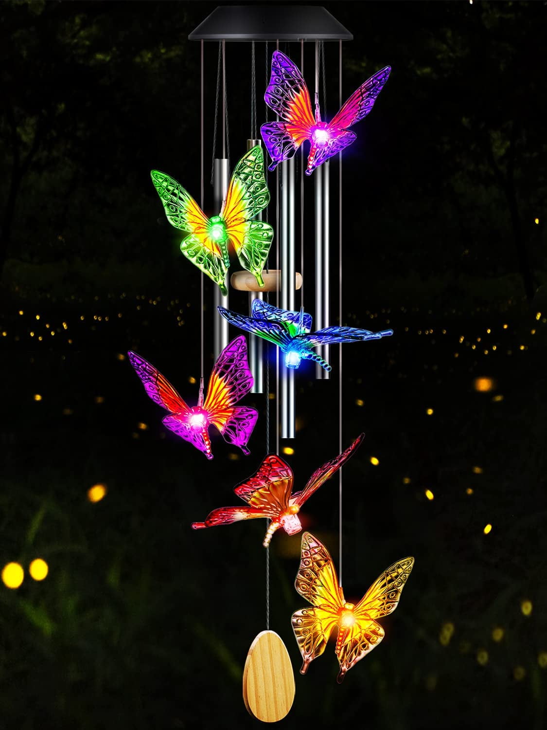 Color Changing Solar Wind Chimes with Aluminum Tubes - Outdoor ...