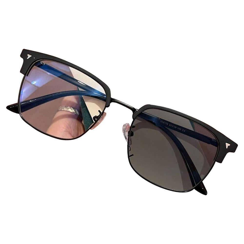 Color Changing Sunglasses for Day&Night Square Half Frame Glasses Anti ...