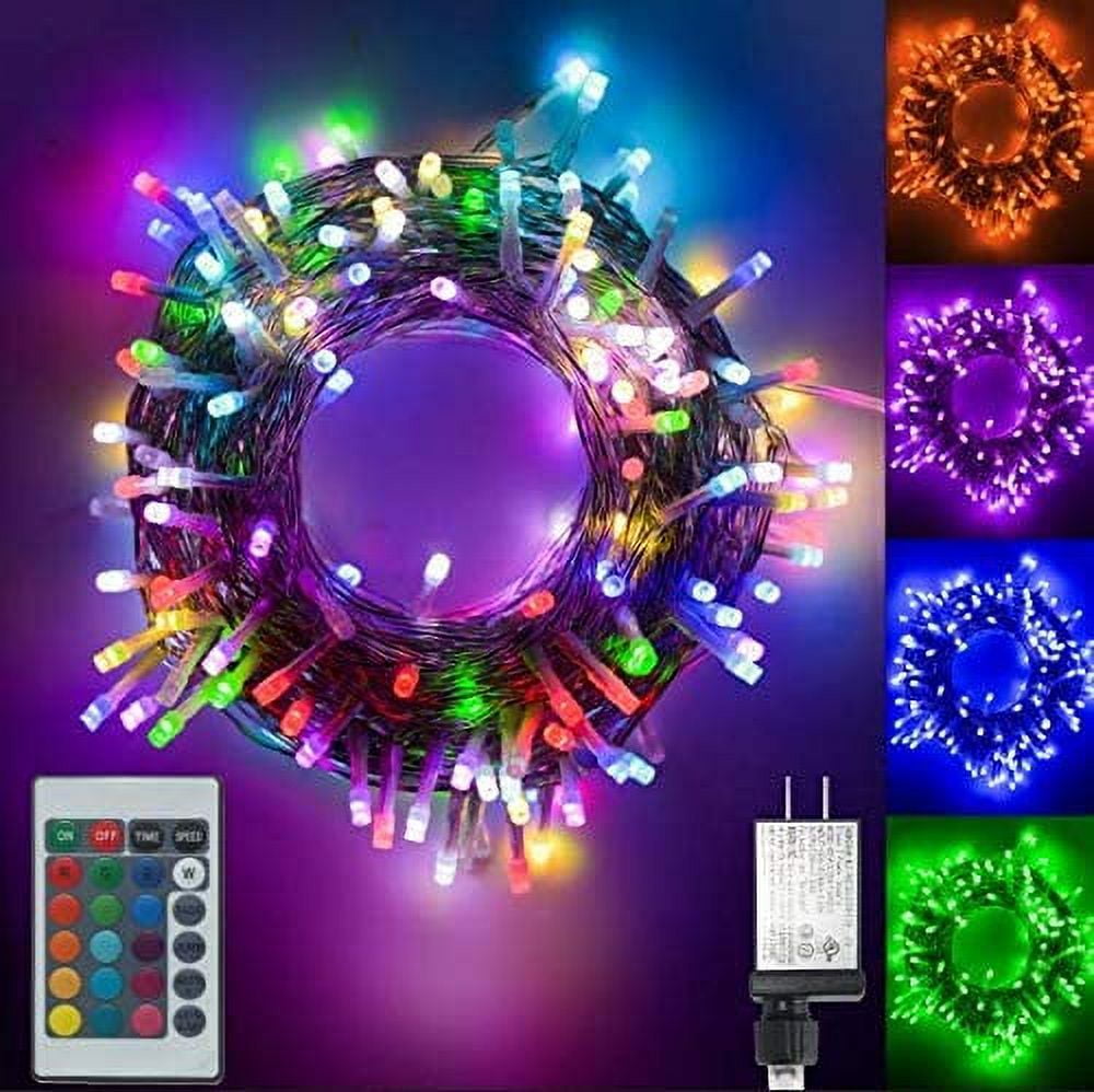 Color Changing led Christmas Lights, 200 LED 66ft Plug in Powered ...