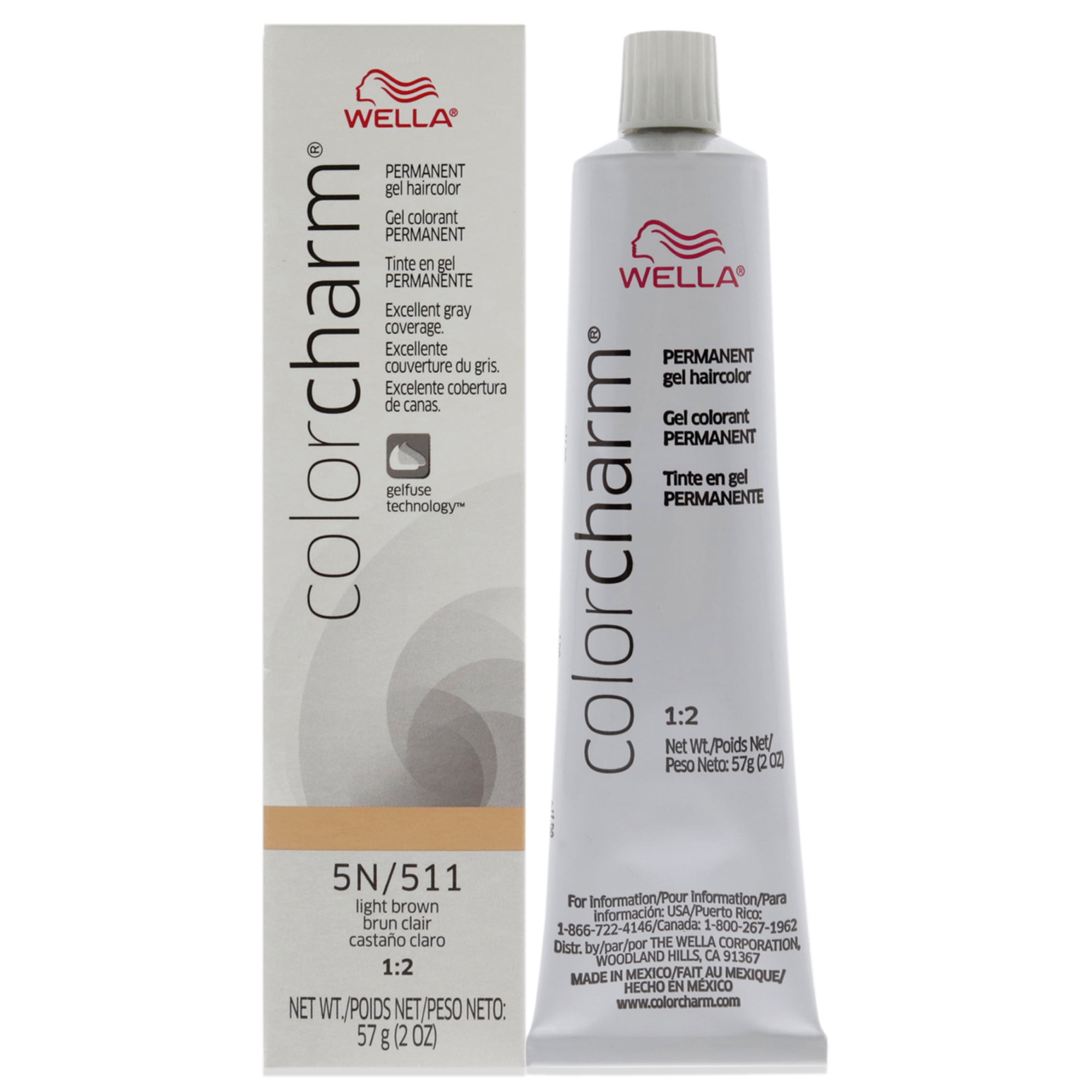 Color Charm Permanent Creme Gel Hair Color - 511 5N Light Brown by ...