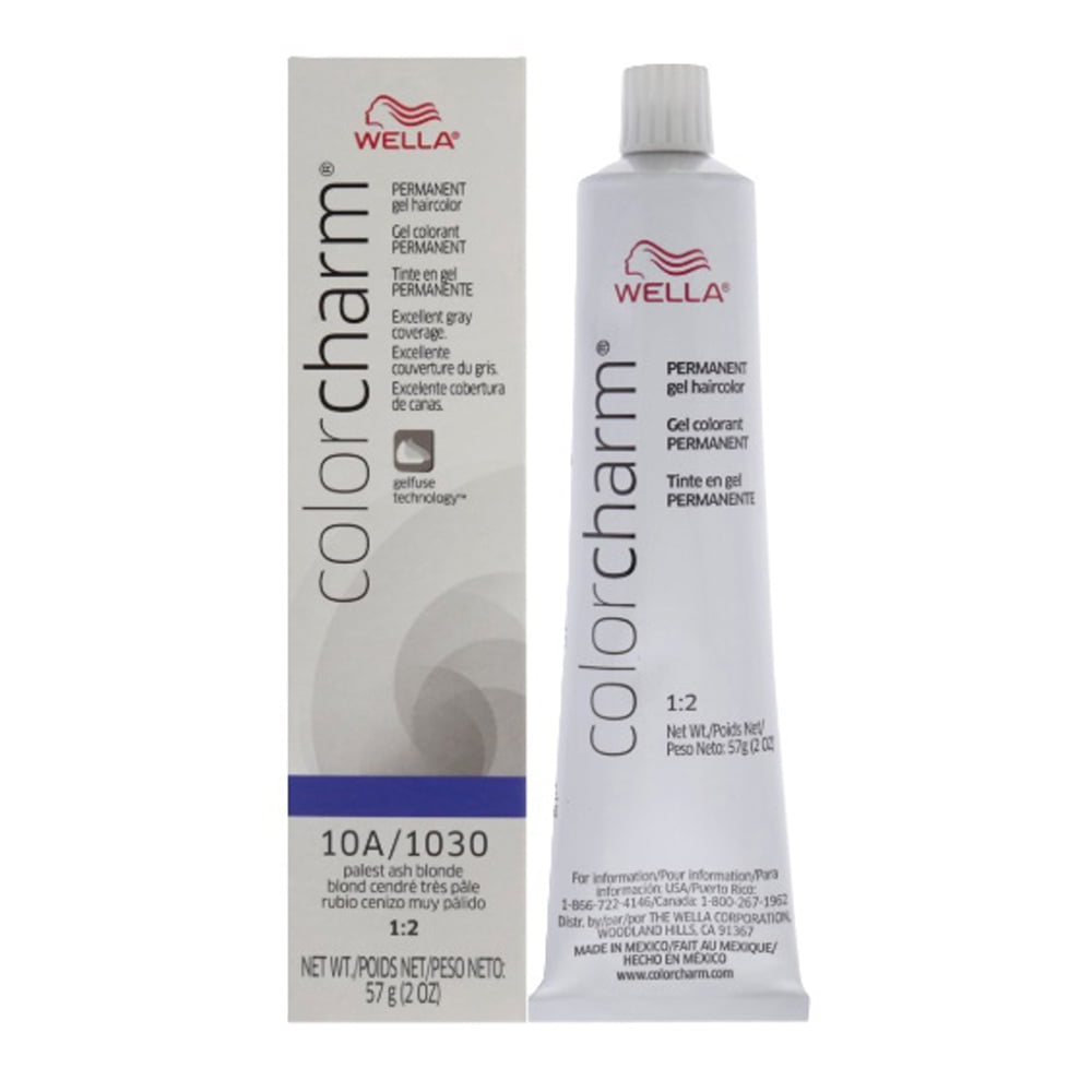 Wella Color Charm Permanent Hair Color Gel - 10A 1030 Palest Ash Blonde ...