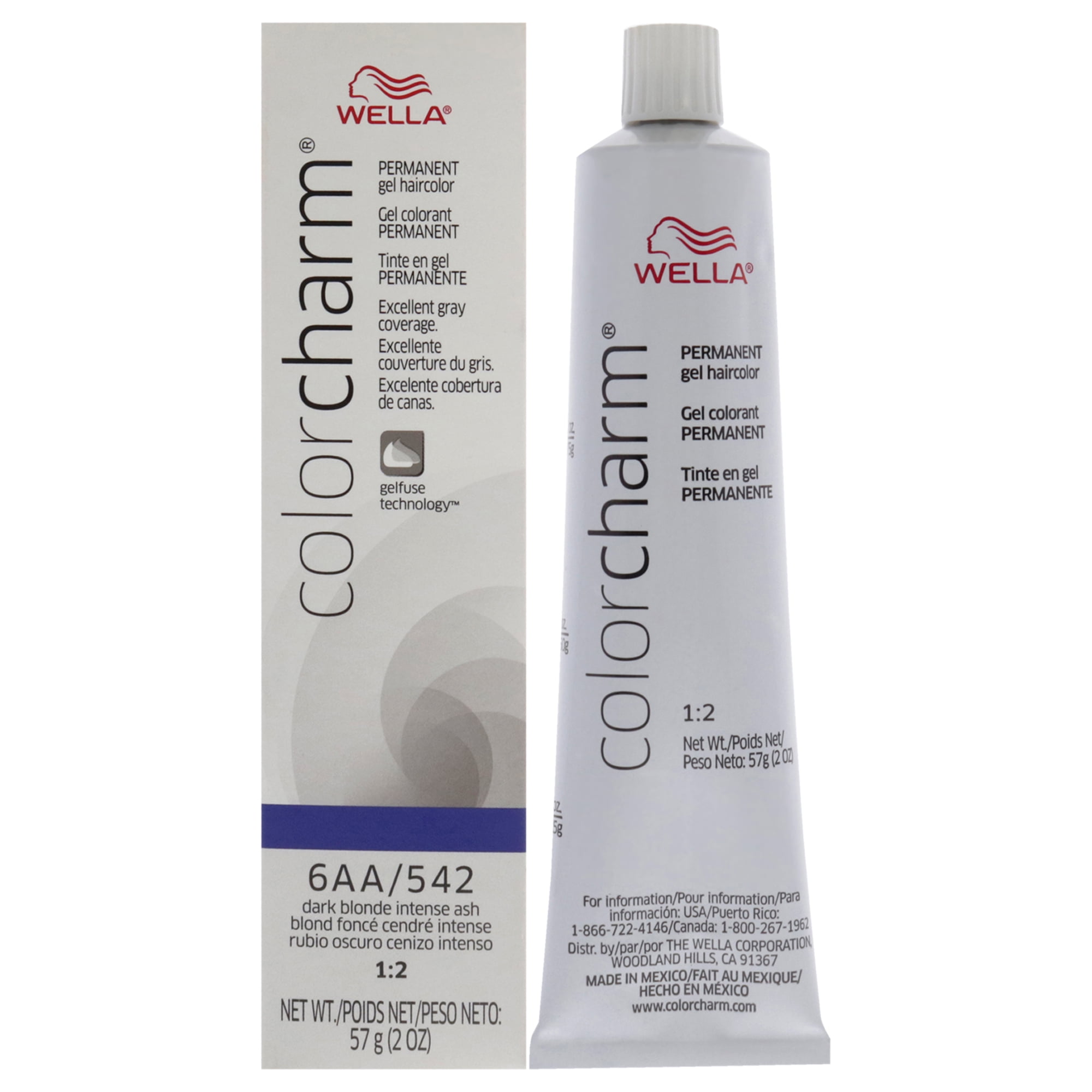 Color Charm Permanent Hair Color Gel - 6AA 542 Dark Blonde Intense Ash ...