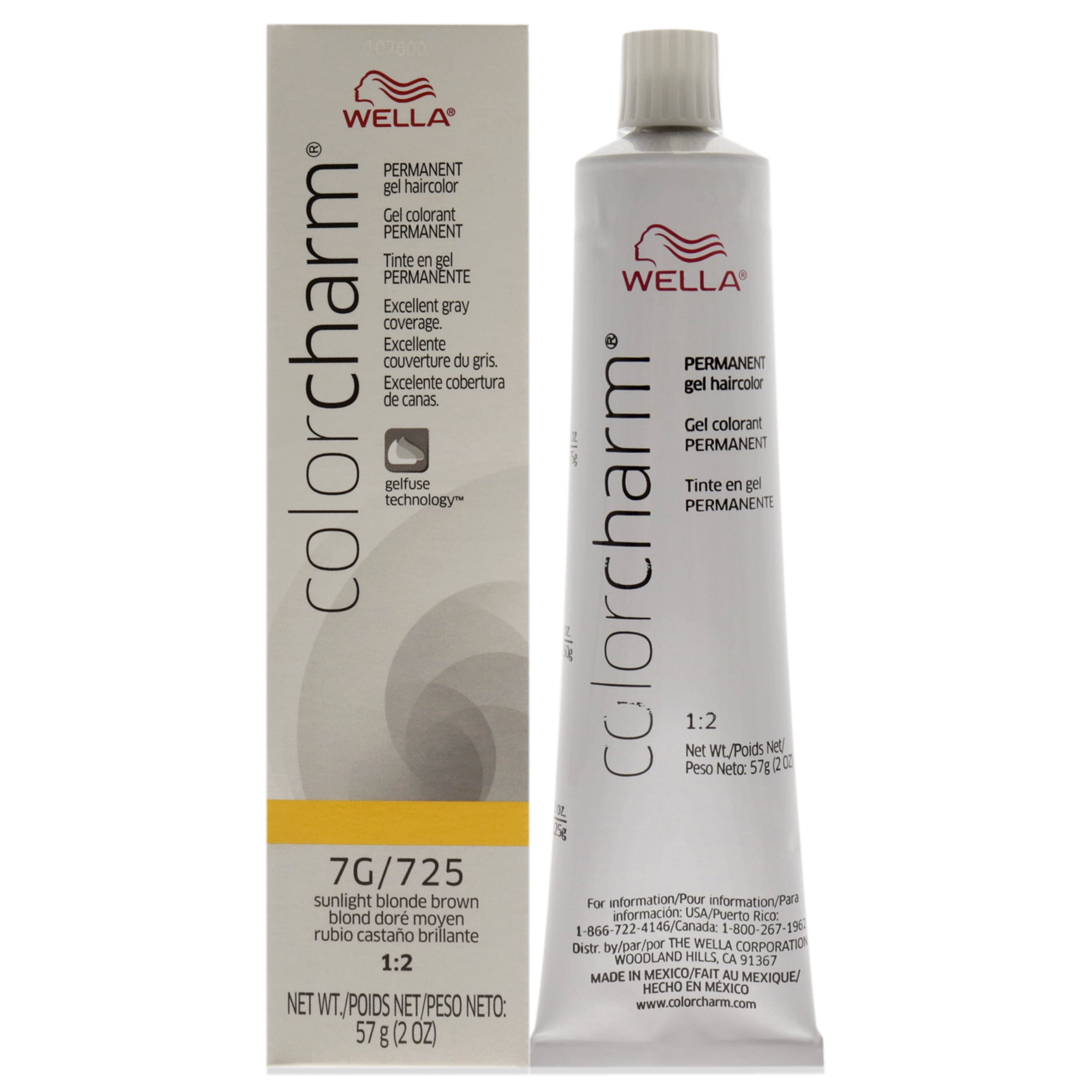 Color Charm Permanent Hair Color Gel - 725 7G Sunlight Blonde Brown by ...