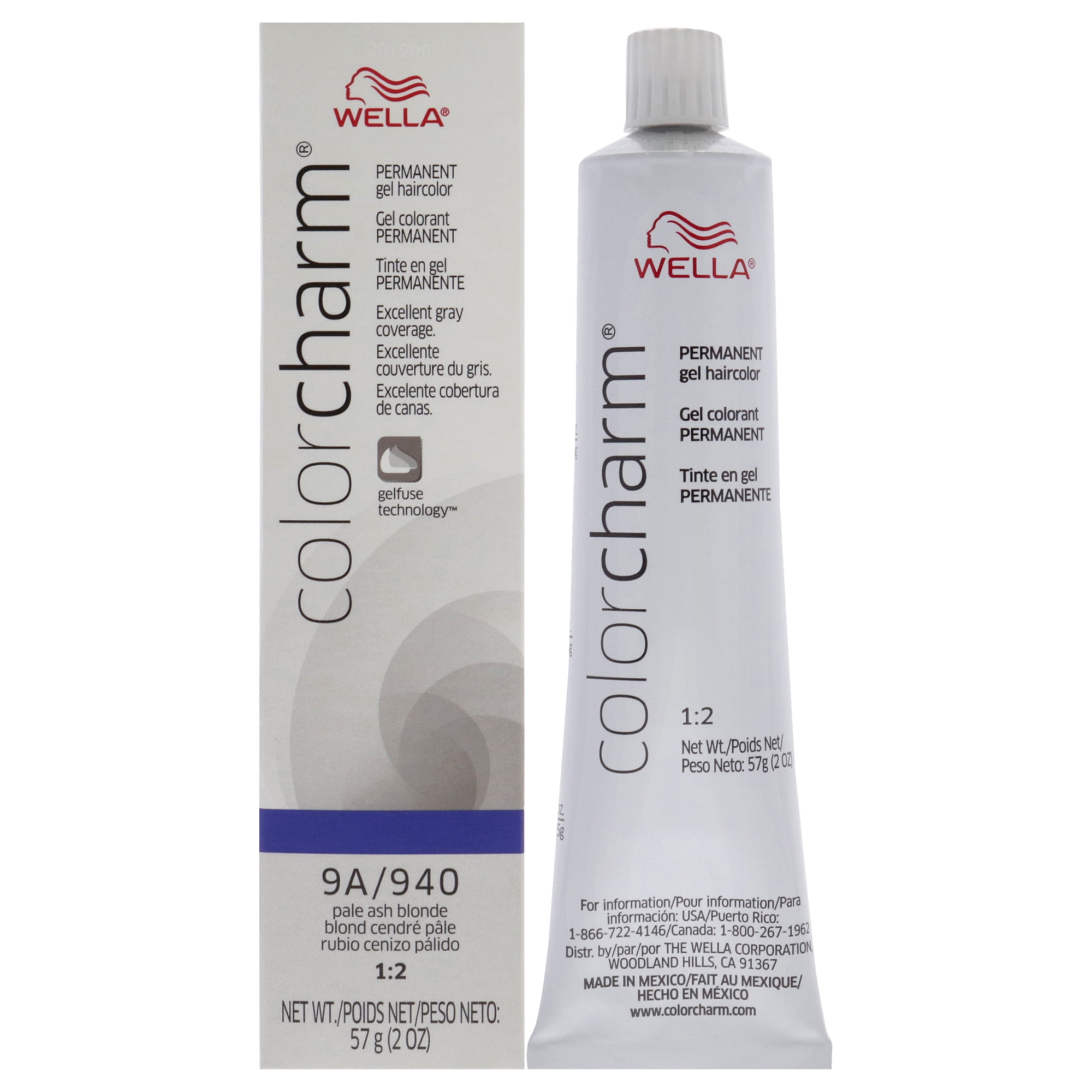 Color Charm Permanent Hair Color Gel - 9A 940 Pale Ash Blonde by Wella ...