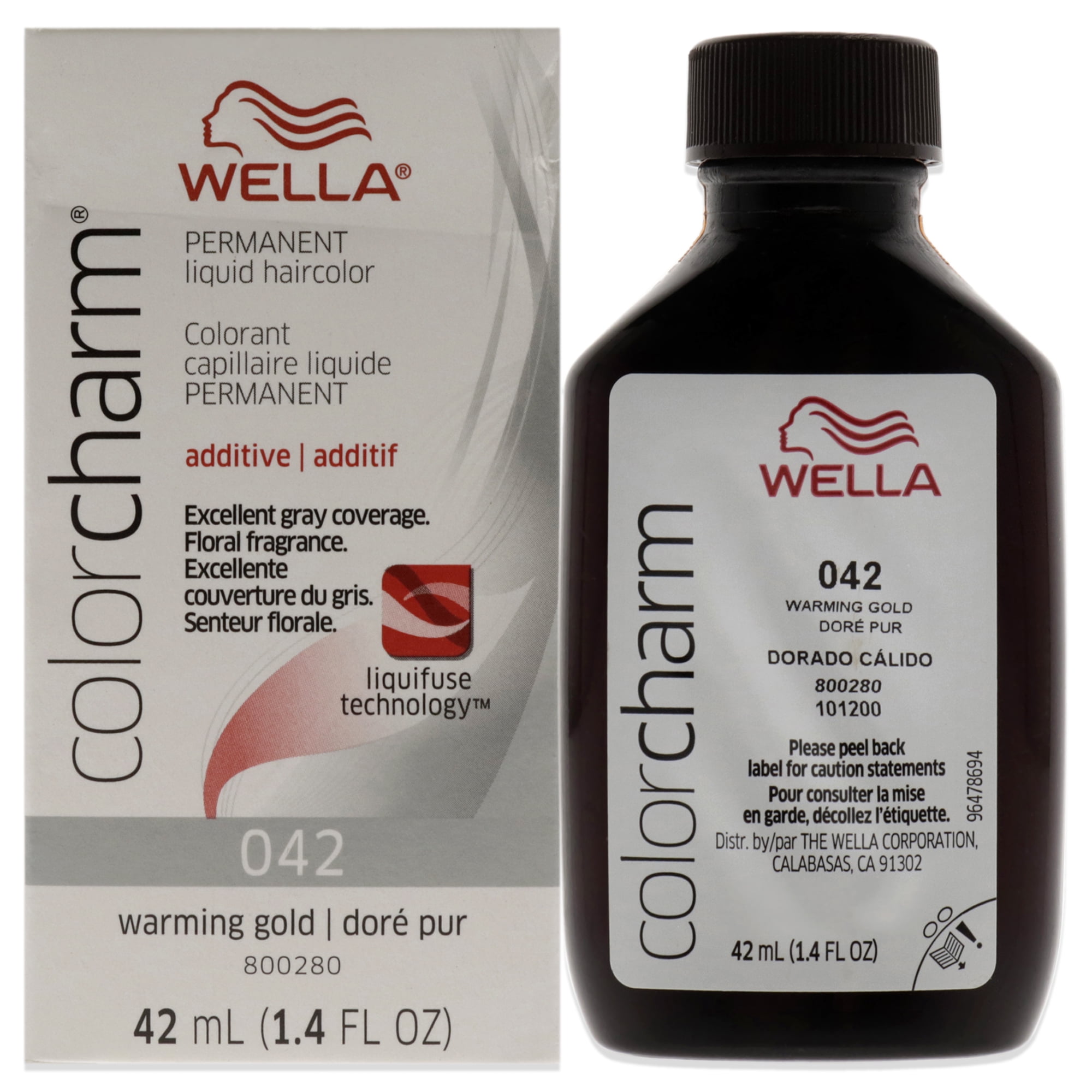 Color Charm Permanent Liquid Hair Color - 42 Gold by Wella for Unisex ...