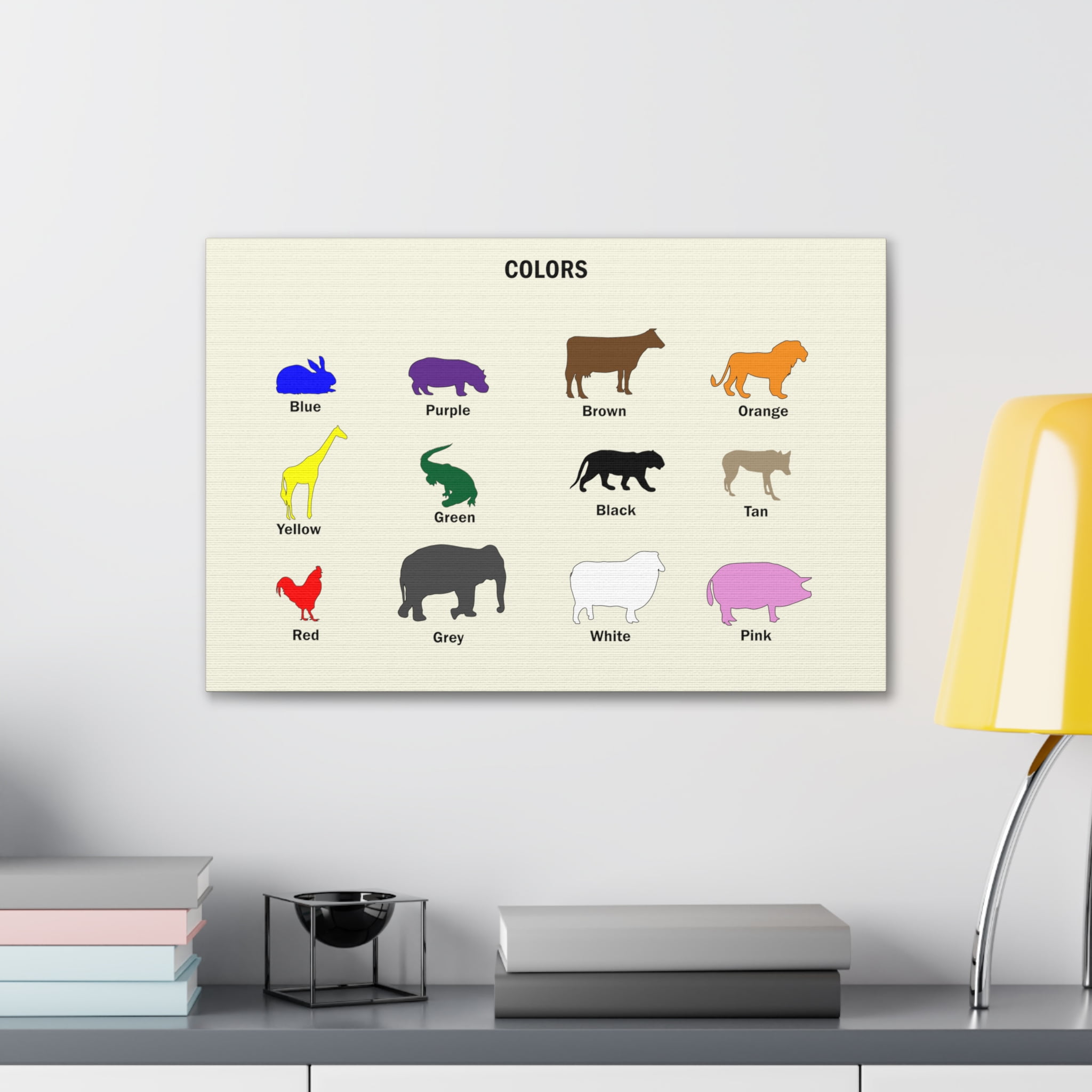 Color Chart Sign on Canvas - Walmart.com