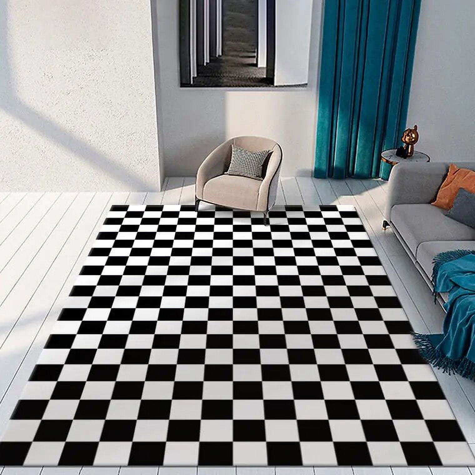 Color Checkerboard Plaid Carpets for Living Room Decoration Large Rugs ...
