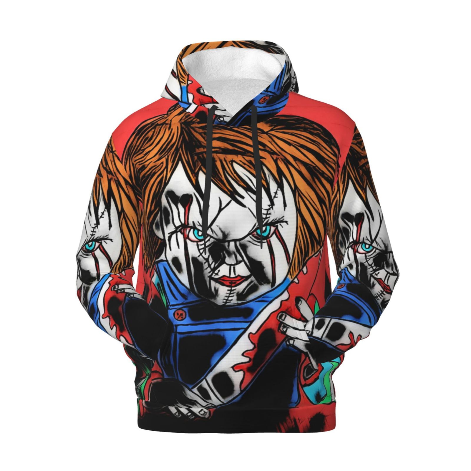 Color Chucky Men's Sweatshirt Hoodies Soft Plush Fleece Pullover ...