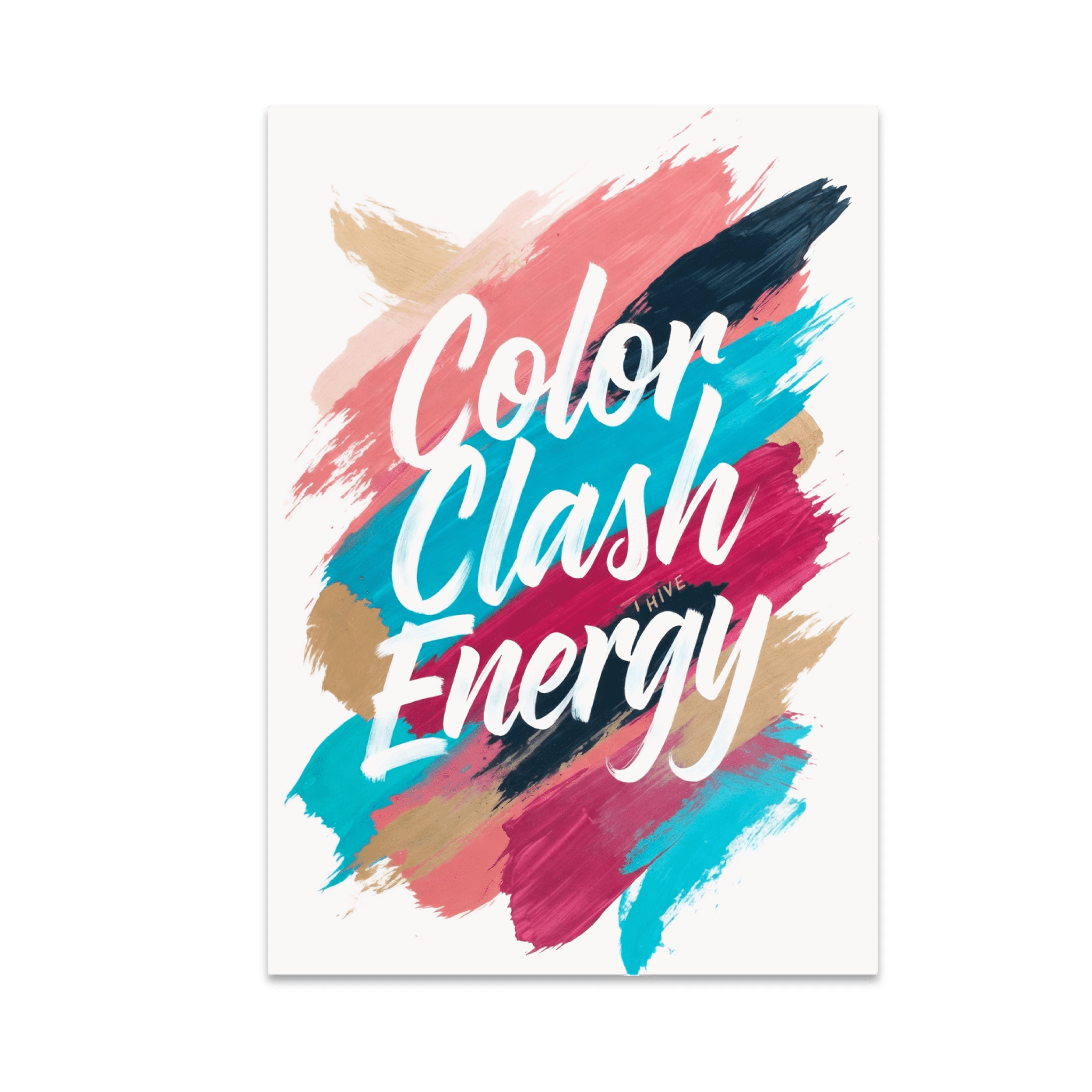 Color Clash Energy Abstract Art - Art Enthusiast - 13x19 Poster Print ...