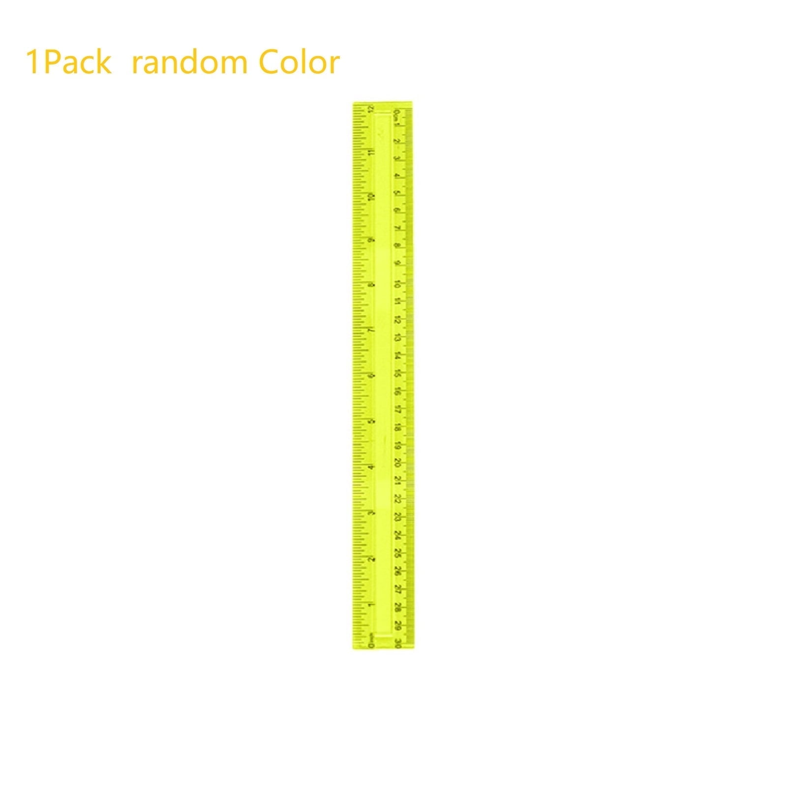 Color Clear Ruler - 12 Inch Shatterproof Plastic Ruler with Inch ...