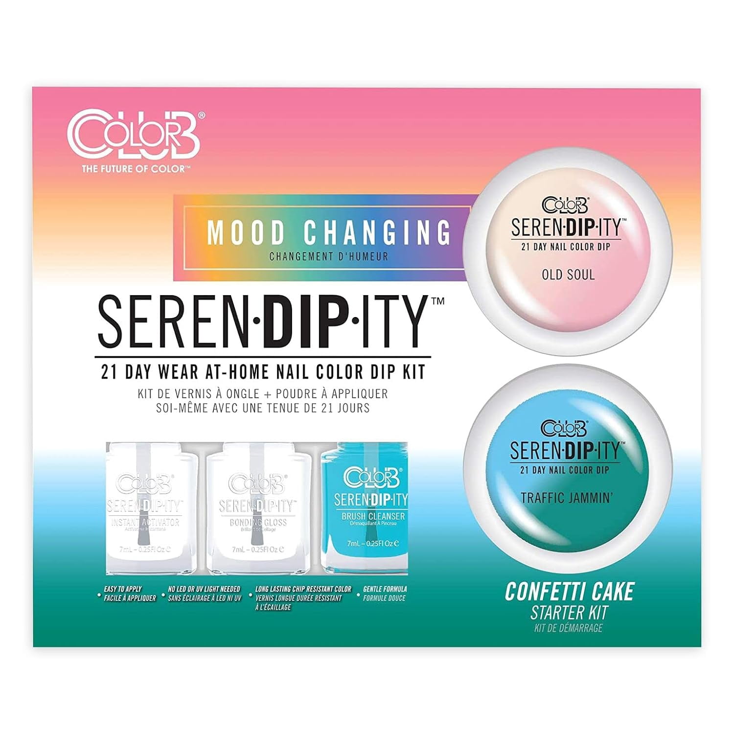 Color Club Seren-DIP-ity Mood Changing Dip Powder Nail Art Starter Kit ...