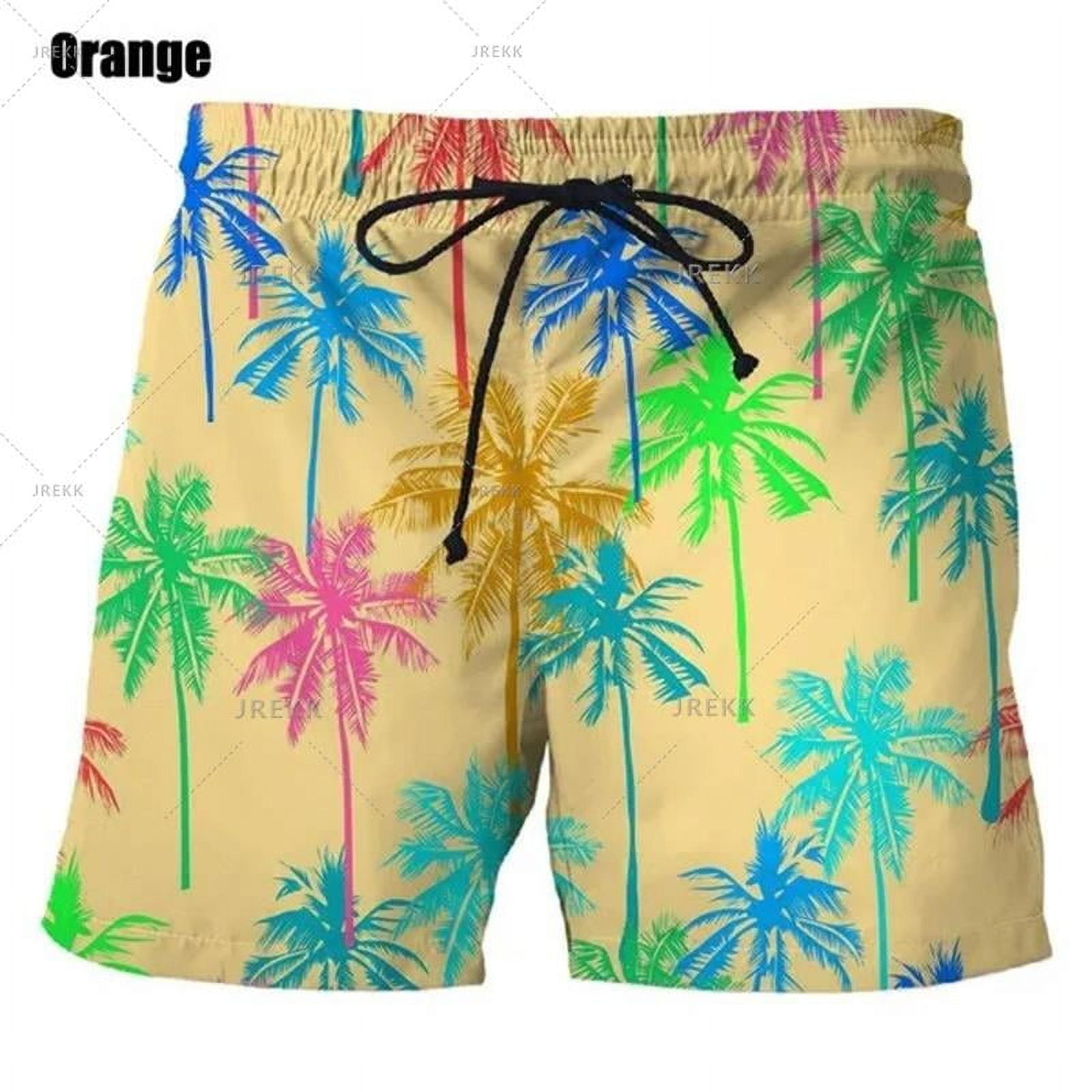 Color Coconut Tree Shorts Pants Men 3D Printed Swimsuit homme 2025 ...
