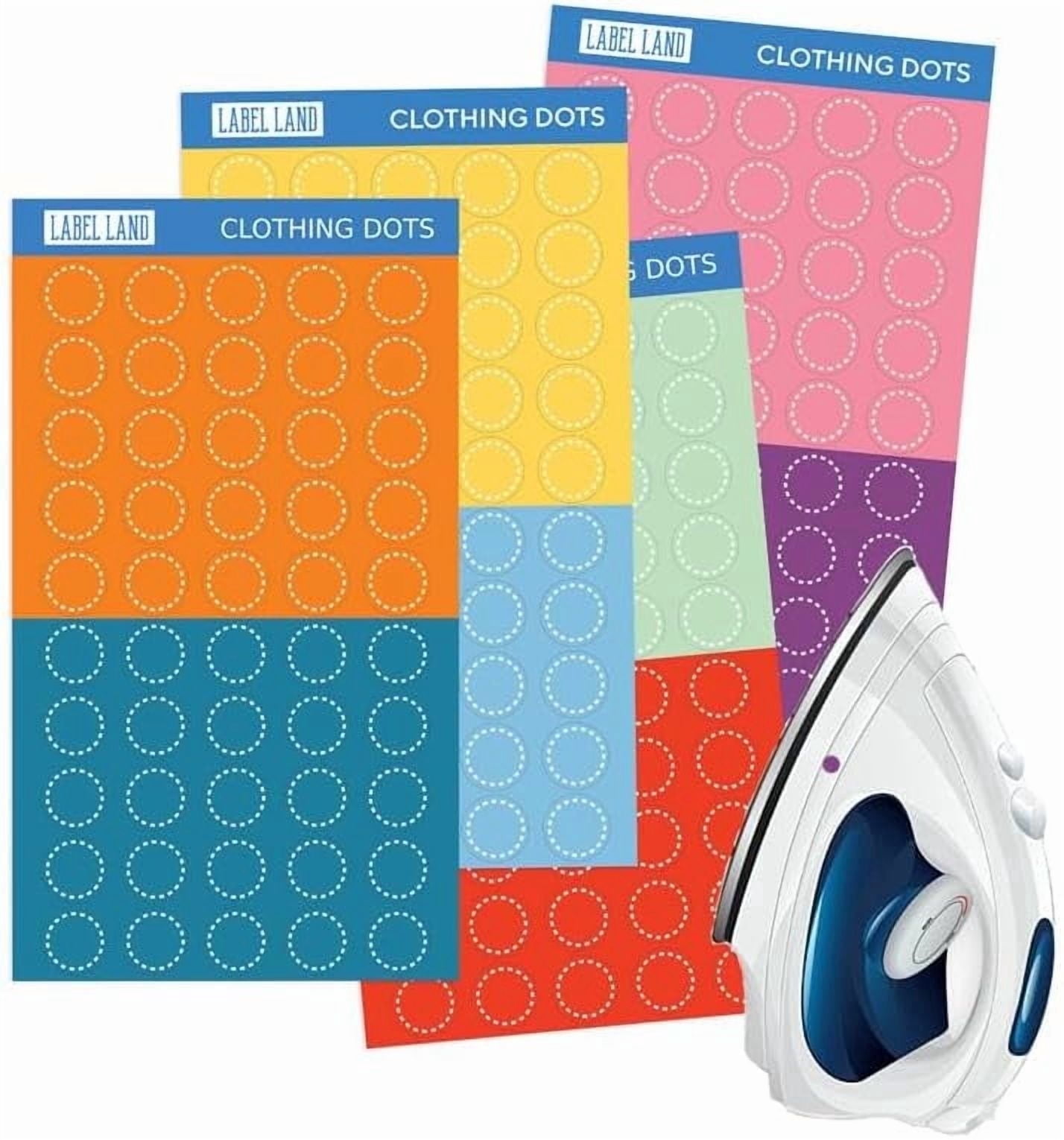 Color Coded Iron-on Dot Labels – 200 Pcs, 8 Colors (25 Each) for ...