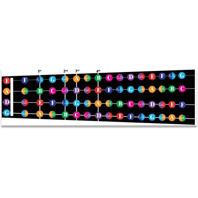 Color Coded Violin Fretboard Note Chart, Learn to Play Violin and Music ...