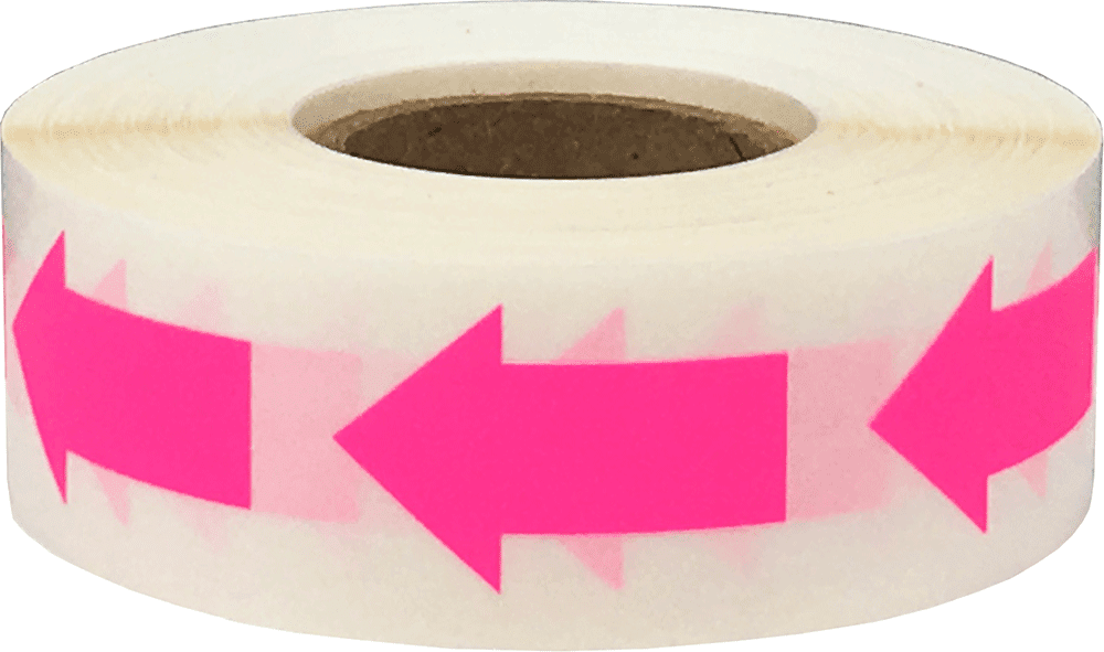 Color Coding Arrow Labels Fluorescent Pink 1 x 5/8 Inch 500 Total ...