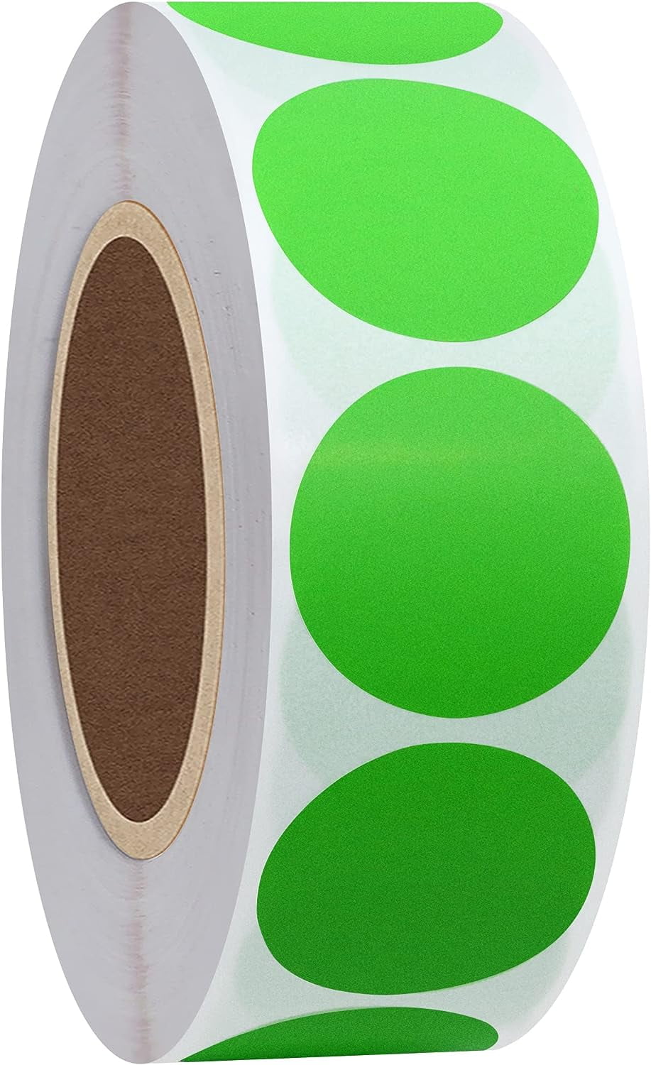 Color Coding Dot Labels 1 Inch Round Natural Paper Green Stickers ...