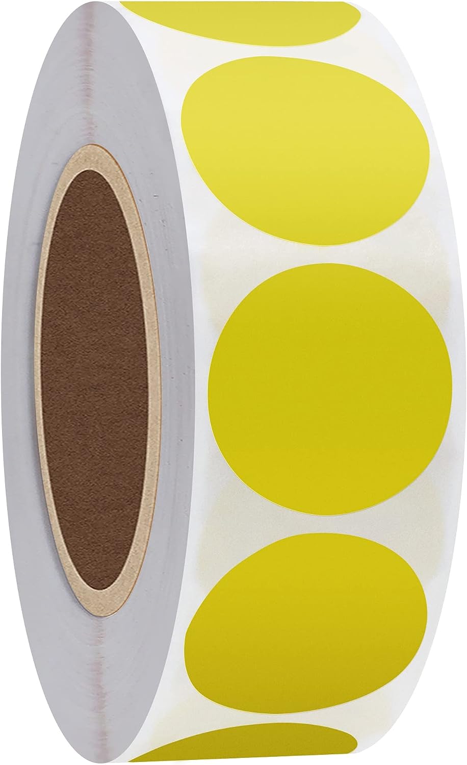 Color Coding Dot Labels 1 Inch Round Natural Paper Yellow Stickers ...