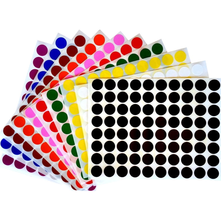 Round Coding Labels 1000 Pcs 1/2 Inch Round Green Dot Stickers - Color ...