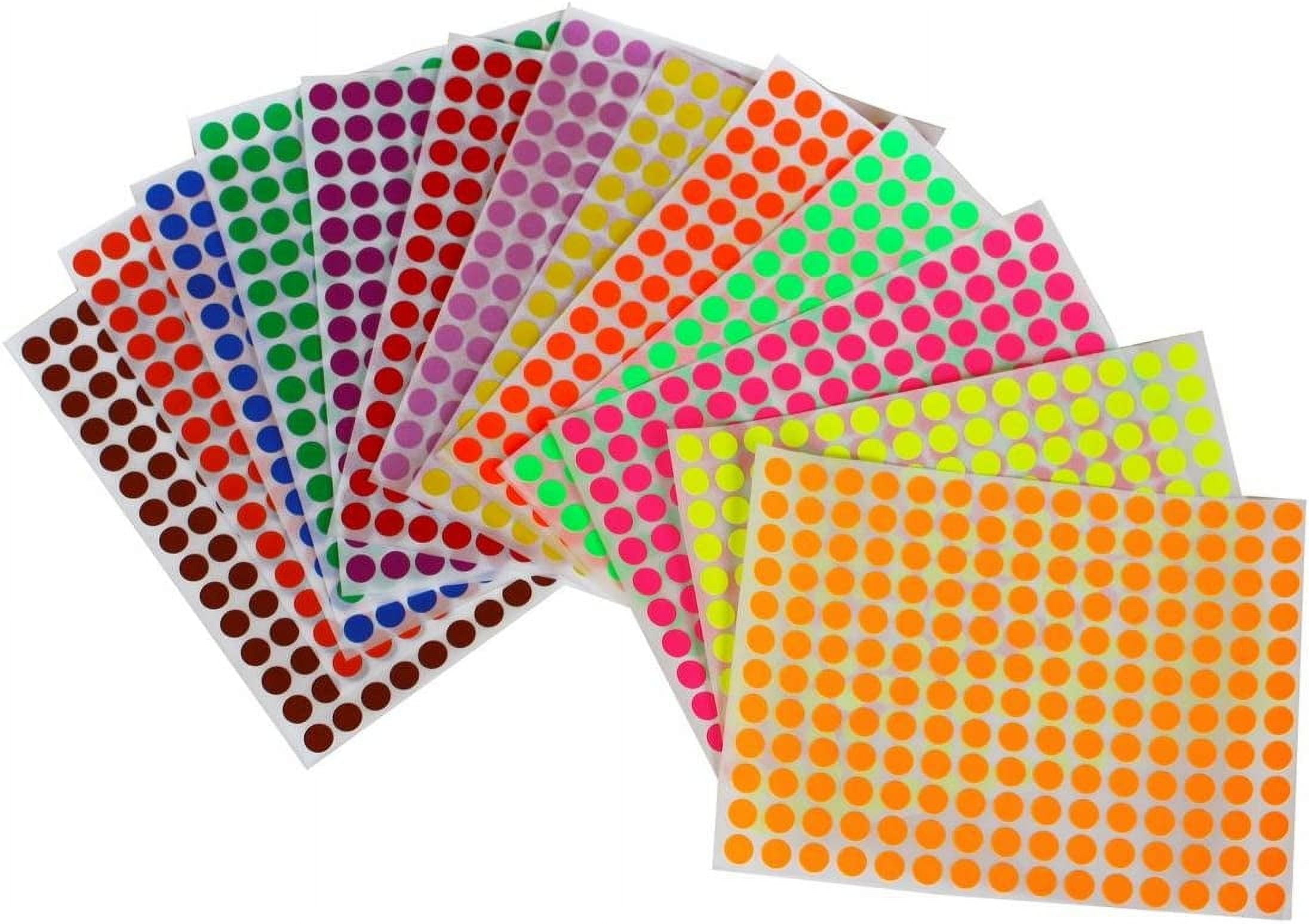 Color Coding Labels 1/4\u201d 8mm 5/16 Dot Stickers in Assorted Colors ...