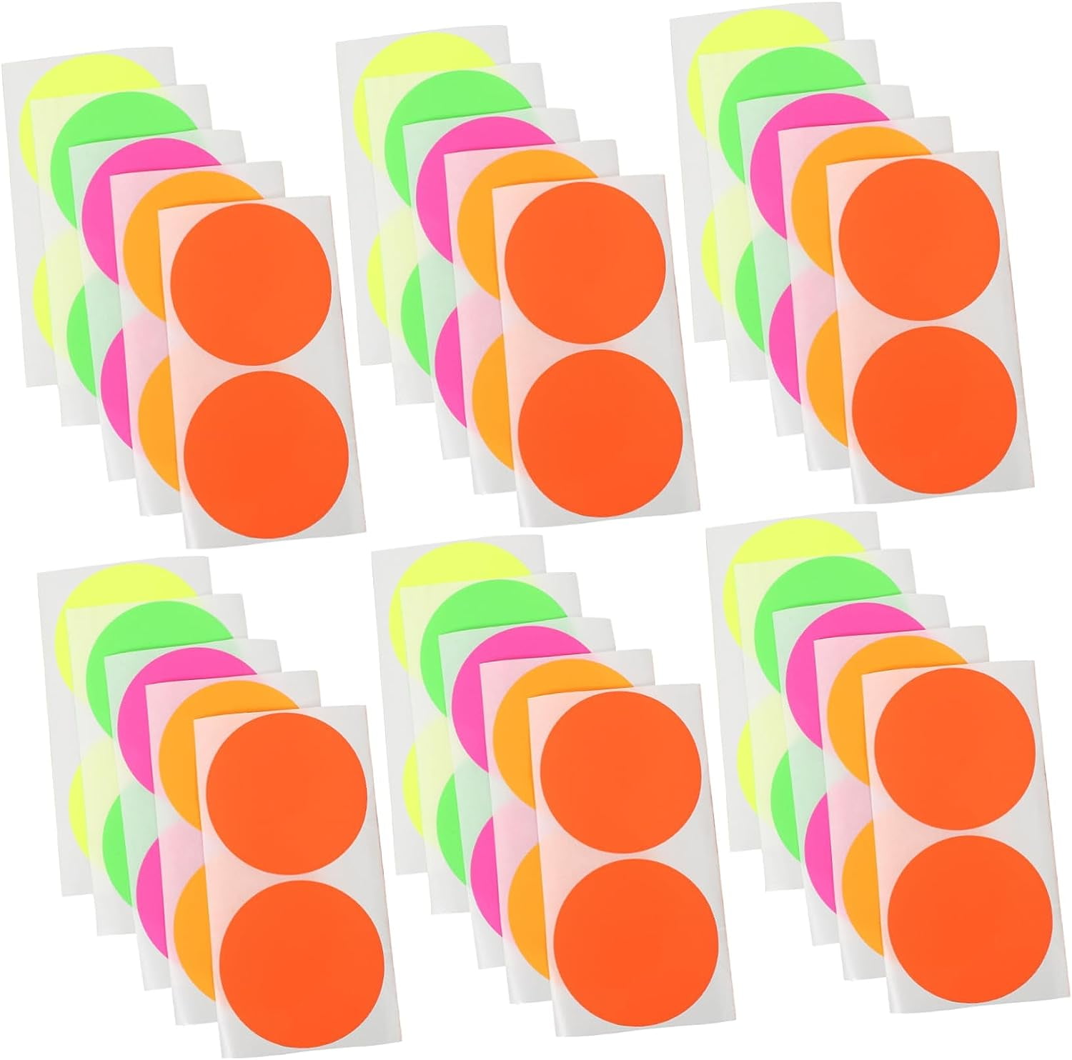 Color Coding Labels 1 Bag of 100pcs Dot Stickers DIY Fluorescent ...
