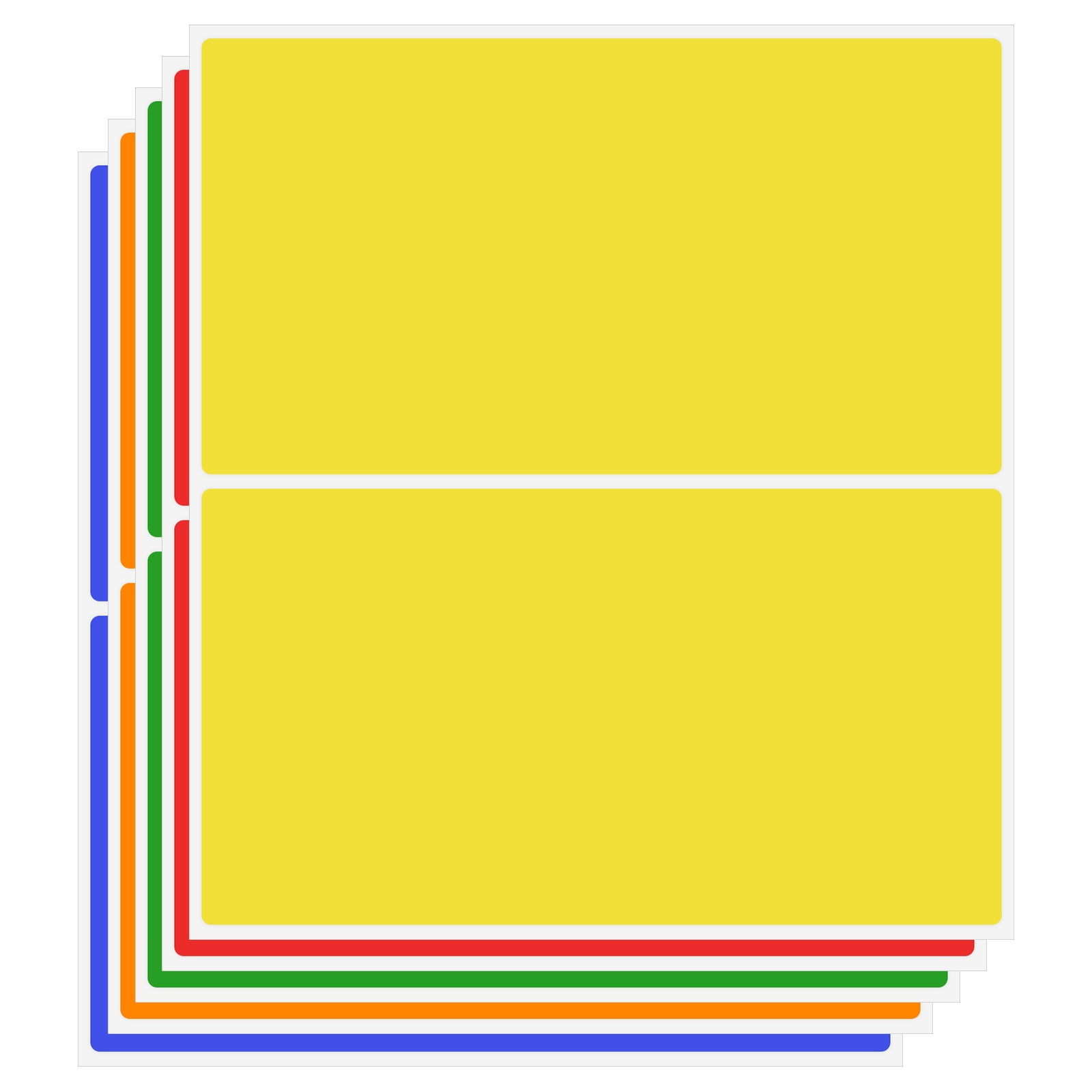 Color Coding Labels 3 x 2 Inch, 50 Pcs Rectangular Colored Labels ...