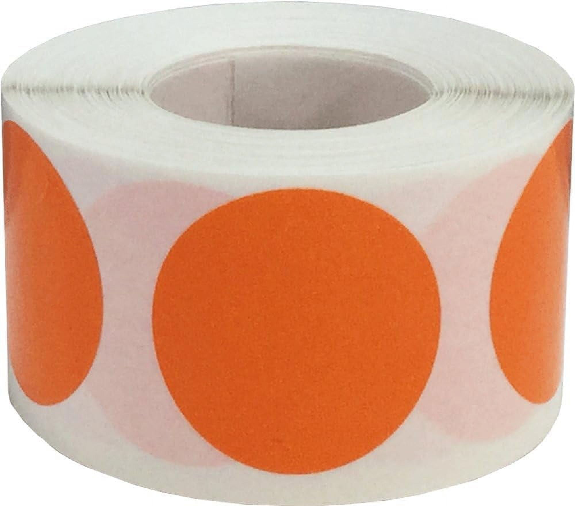 Color Coding Labels Hot Orange Round Circle Dots 32 mm 1 1/4 Inch 500 ...