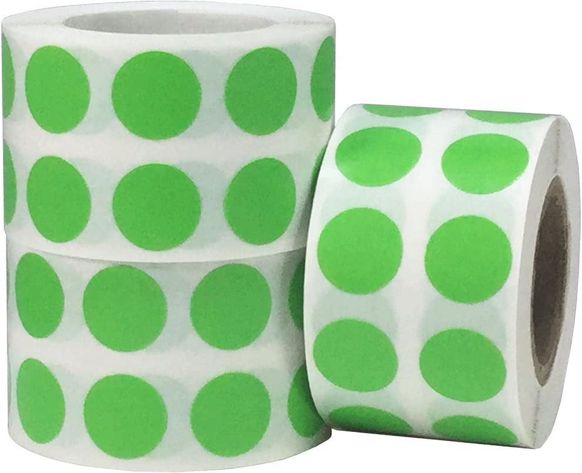 Color Coding Labels Light Green Round Circle Dots Bulk Pack for ...