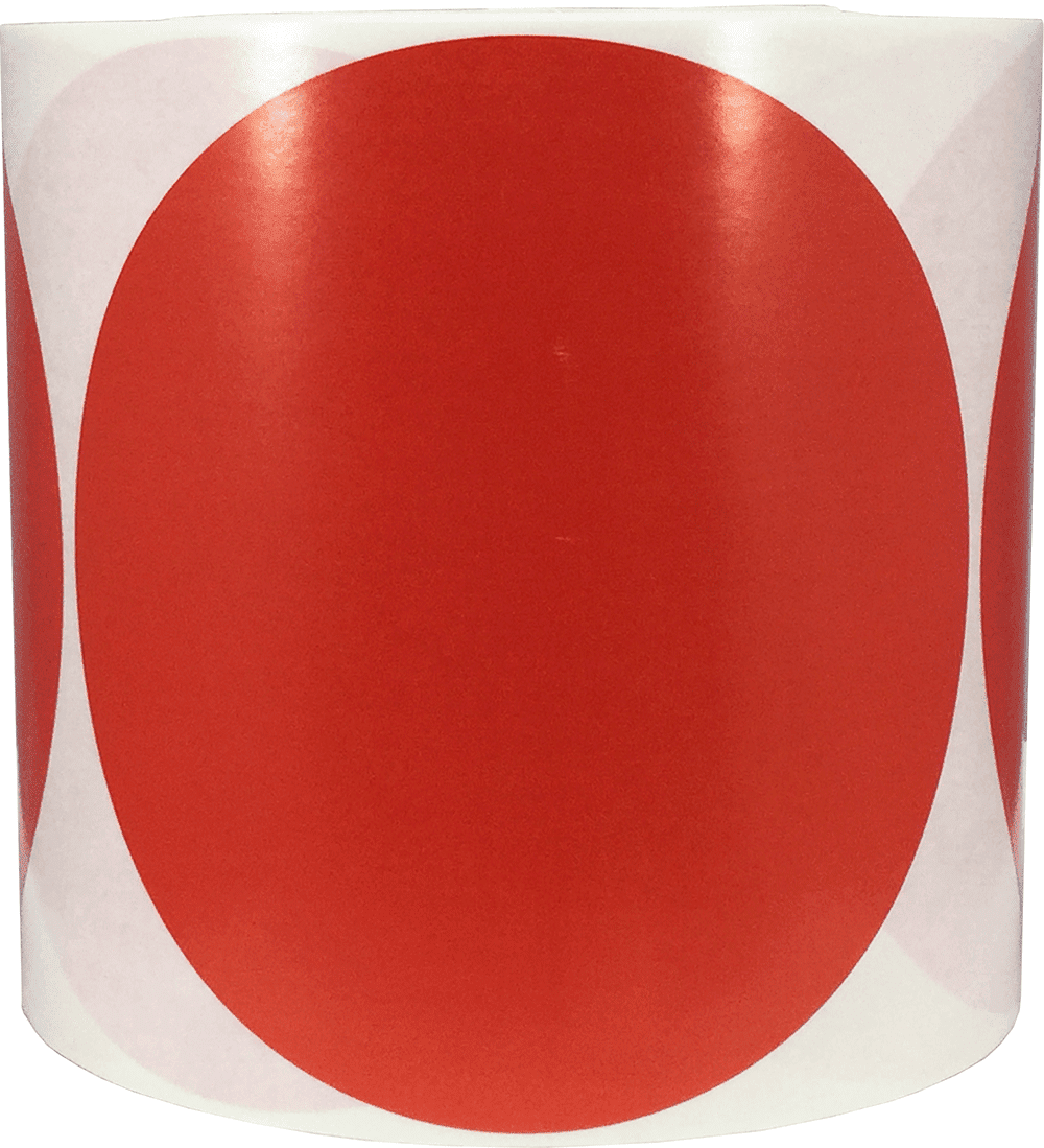 Color Coding Labels Red Round Circle Dots 5 Inch 500 Total Adhesive ...