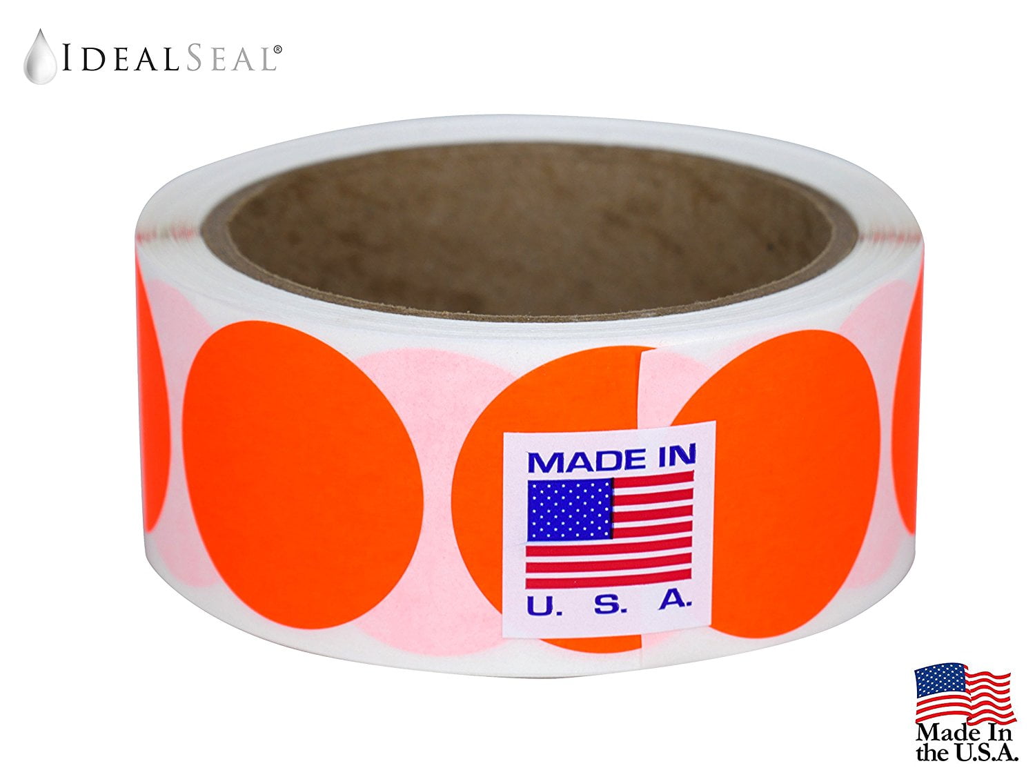 Color Coding Labels Super Bright Neon Orange Round Circle Dots For ...