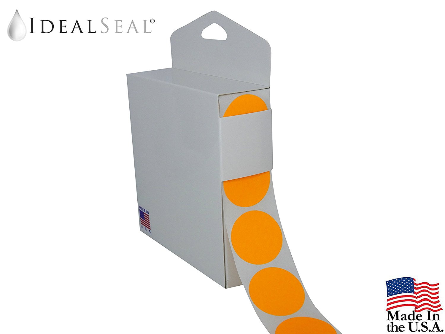 Color Coding Labels Super Bright Neon Orange Round Circle Dots (With ...