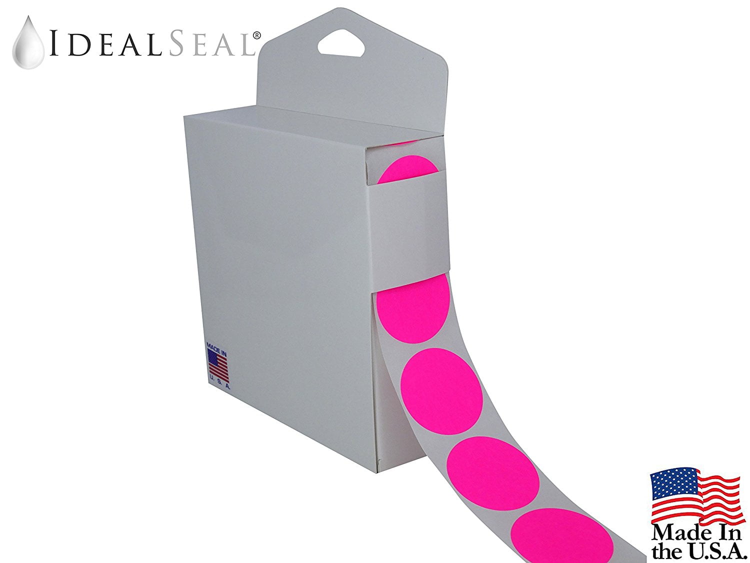 Color Coding Labels Super Bright Neon Pink Round Circle Dots (With Easy ...