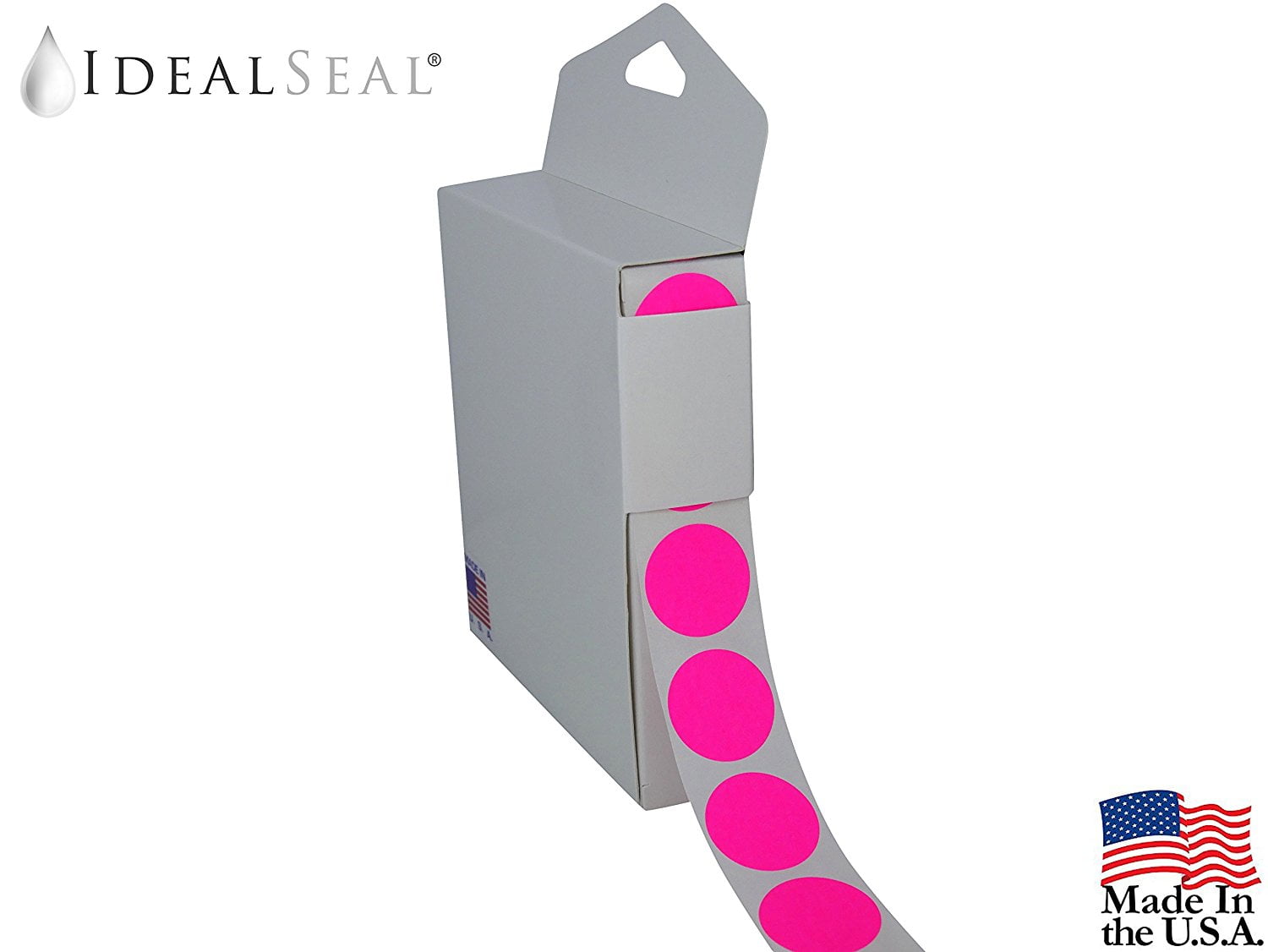 Color Coding Labels Super Bright Neon Pink Round Circle Dots (With Easy ...