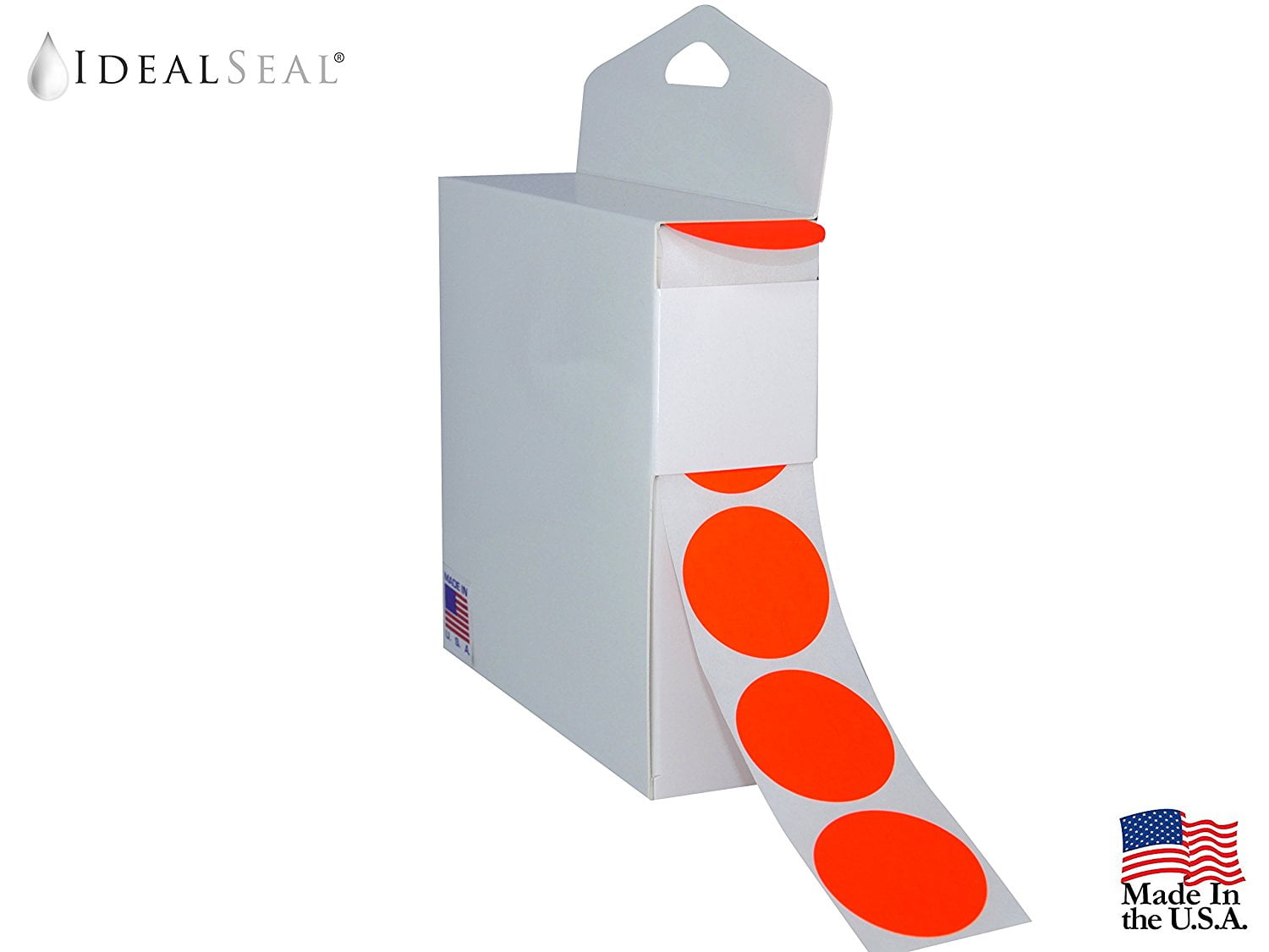 Color Coding Labels Super Bright Neon Tangerine Orange Round Circle ...