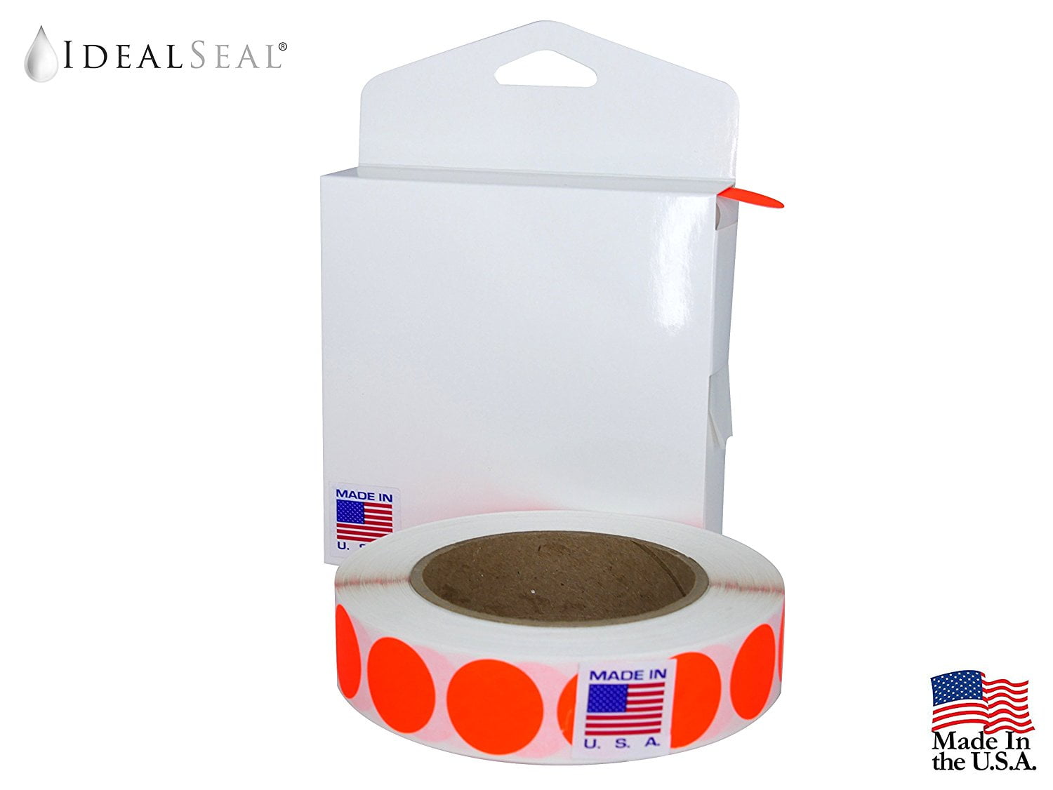 Color Coding Labels Super Bright Neon Tangerine Orange Round Circle ...
