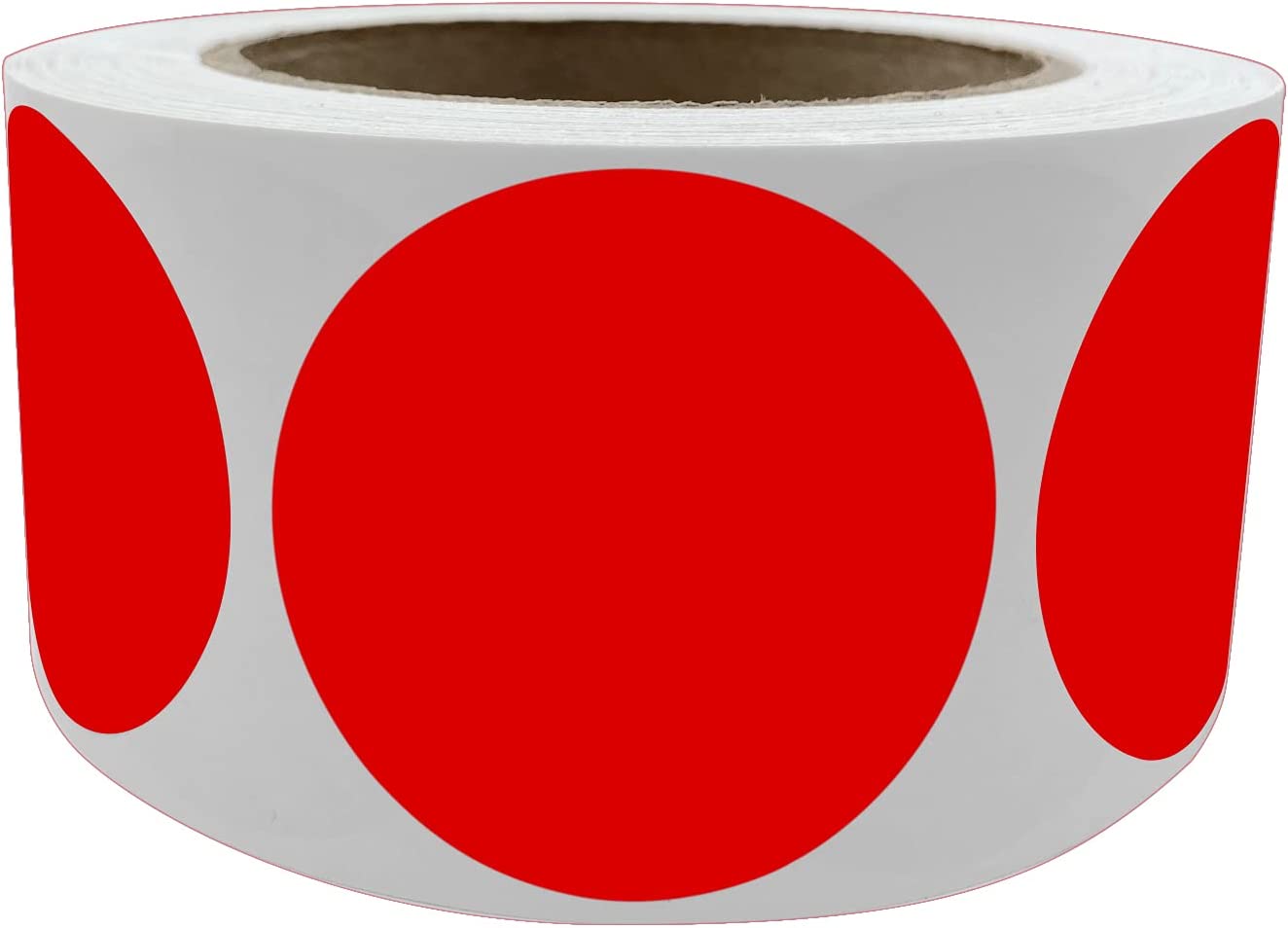 Color-Coding Sticker 3 inch - Red Sticker Rolls 75mm - 250 Pack ...