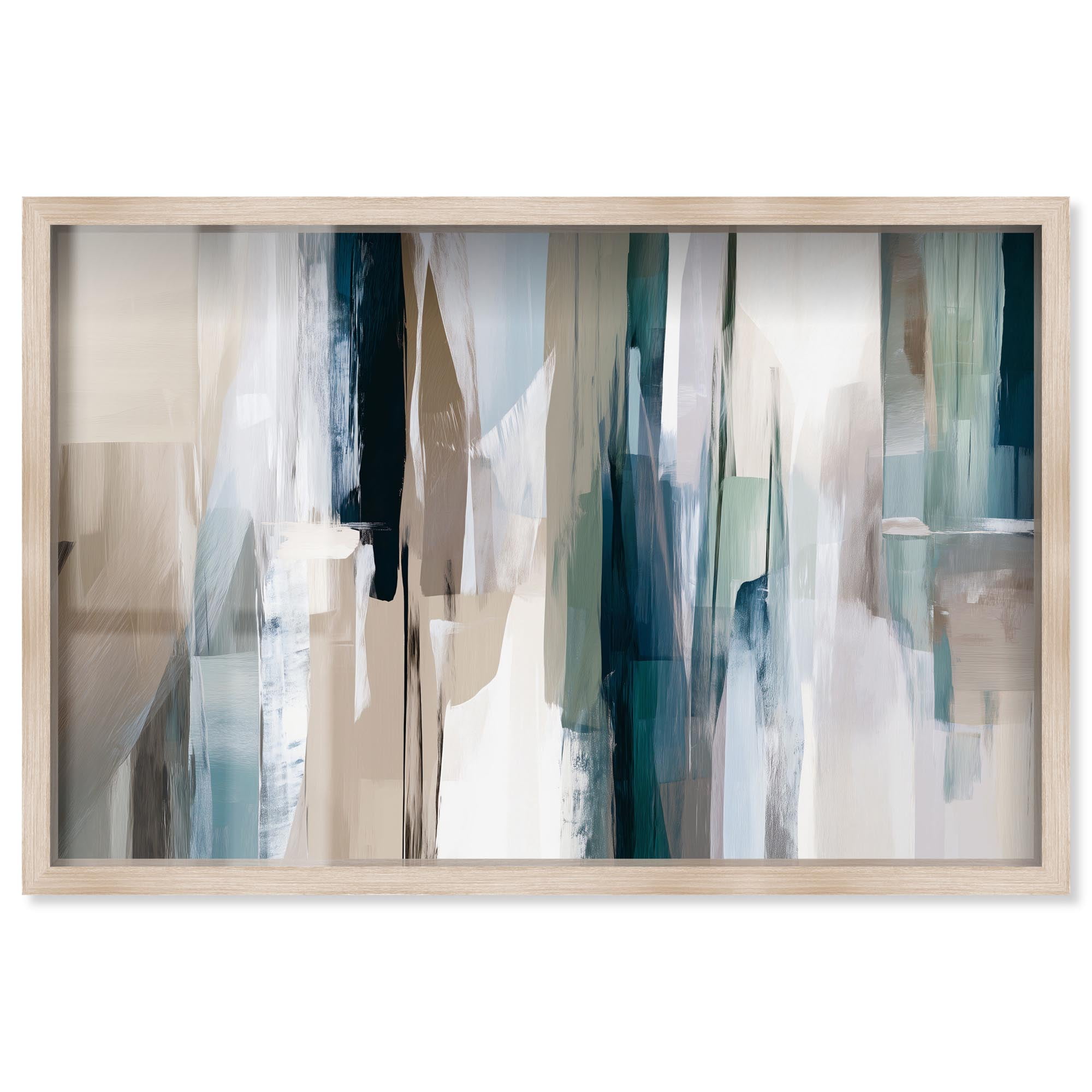 Color Columns Shadowbox Print Abstract Wall Art by Art Remedy, Blonde ...