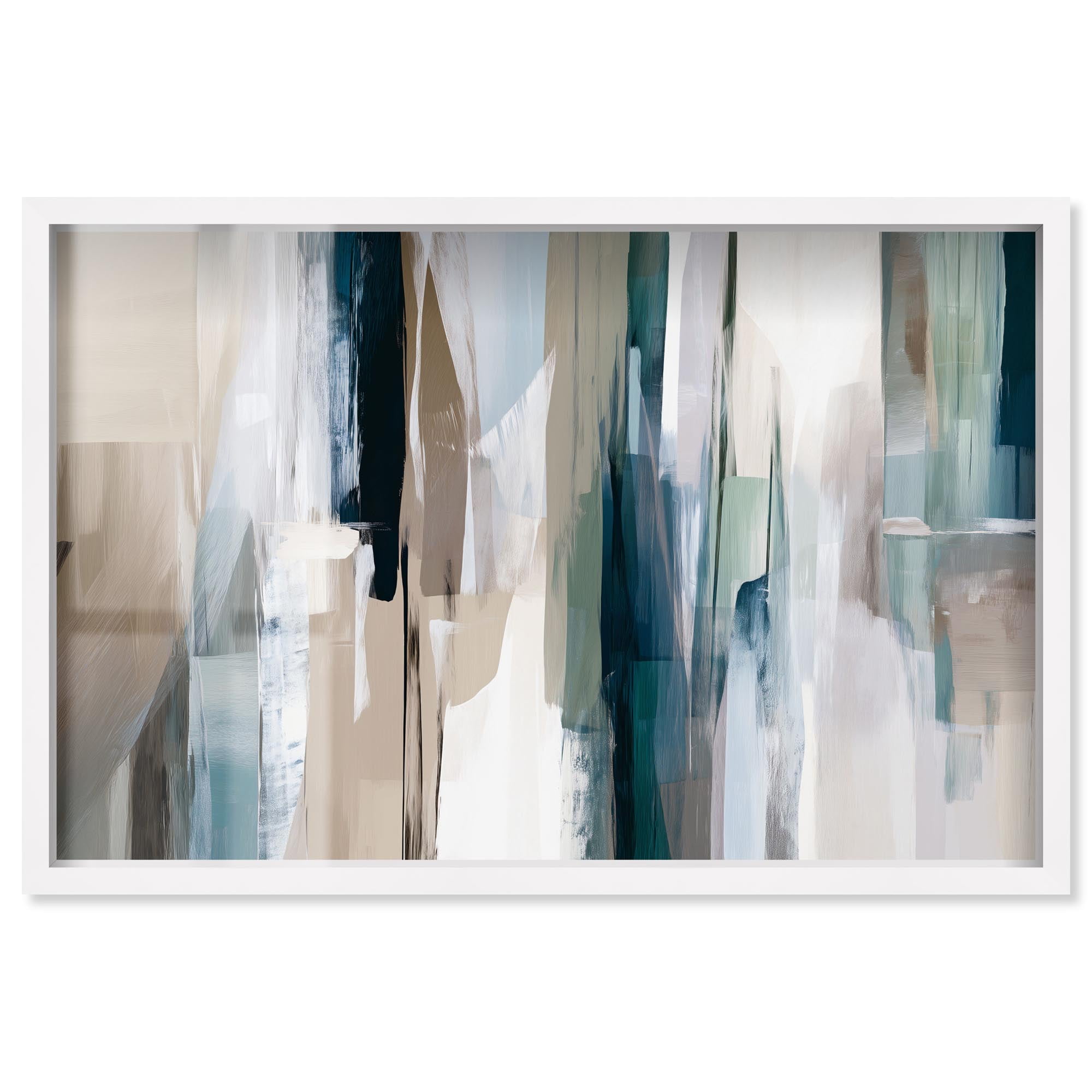 Color Columns Shadowbox Print Abstract Wall Art by Art Remedy, White ...