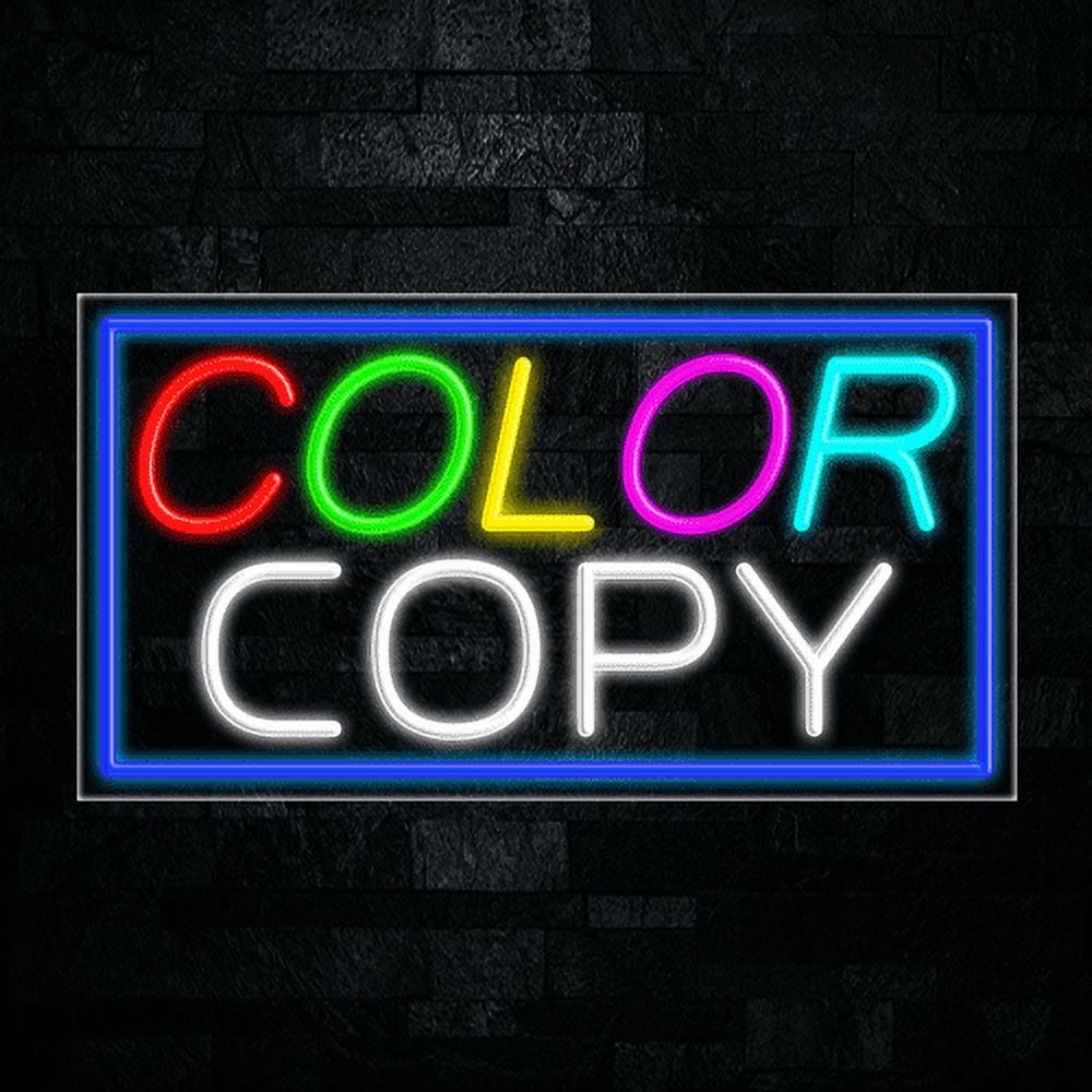Color Copy-LED Neon Sign 33"L x 18"H #31064 - Walmart.com