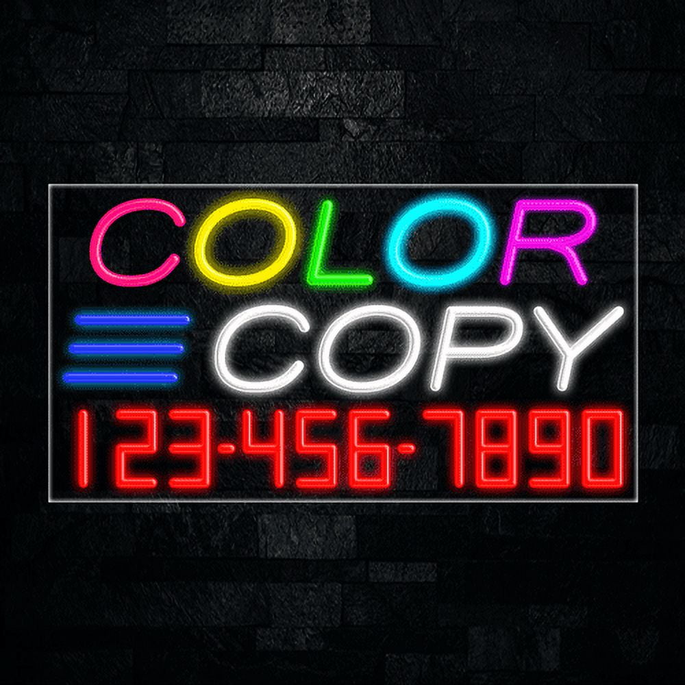 Color Copy LED Neon Sign 33"L x 18"H #35060 - Walmart.com