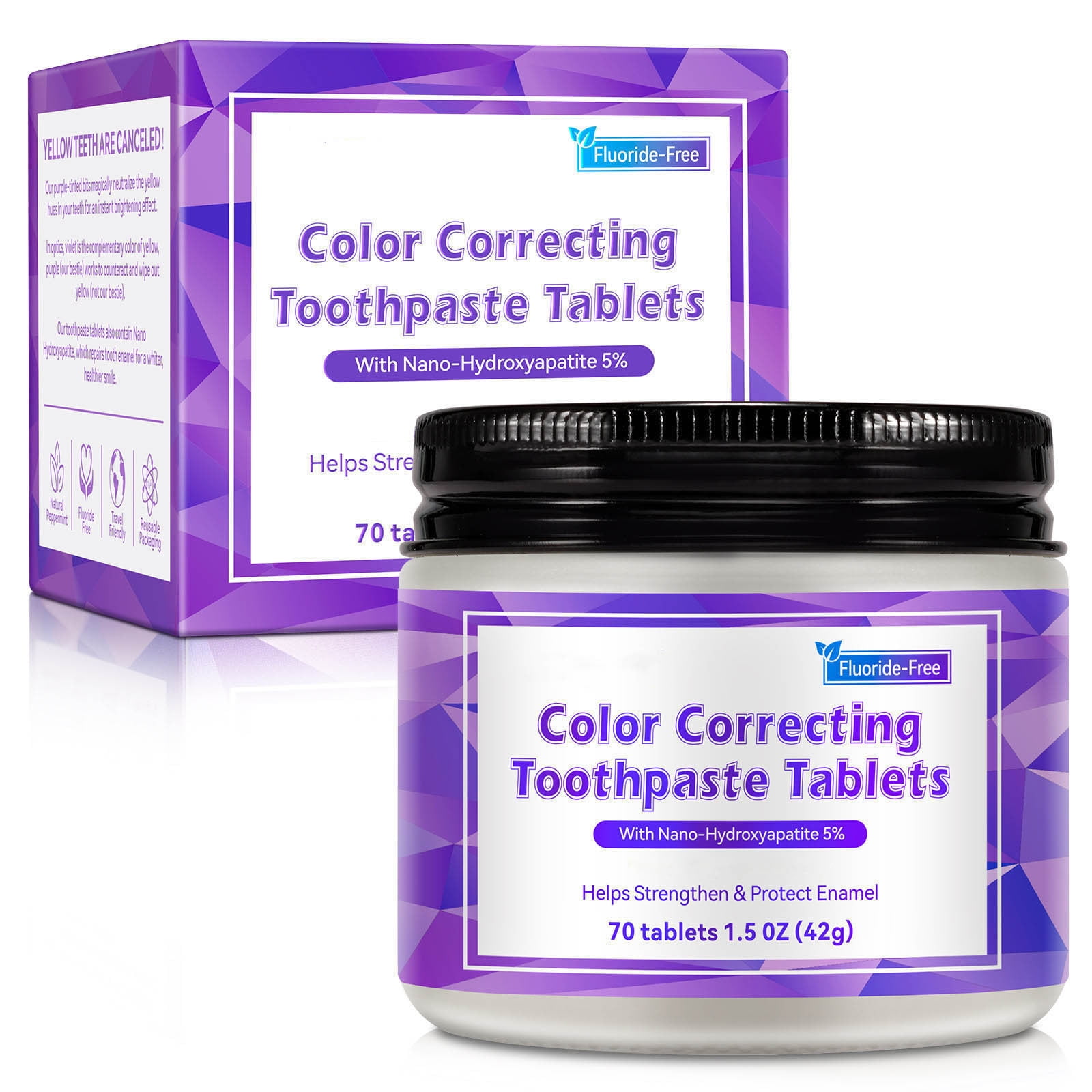 Color Correcting Toothpaste Tablets with Nano Hydroxyapatite,Fresh ...